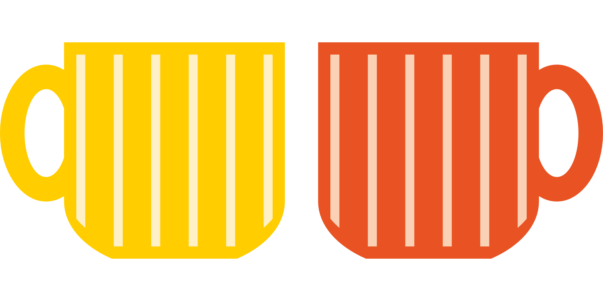 Two striped coffee cups free image download