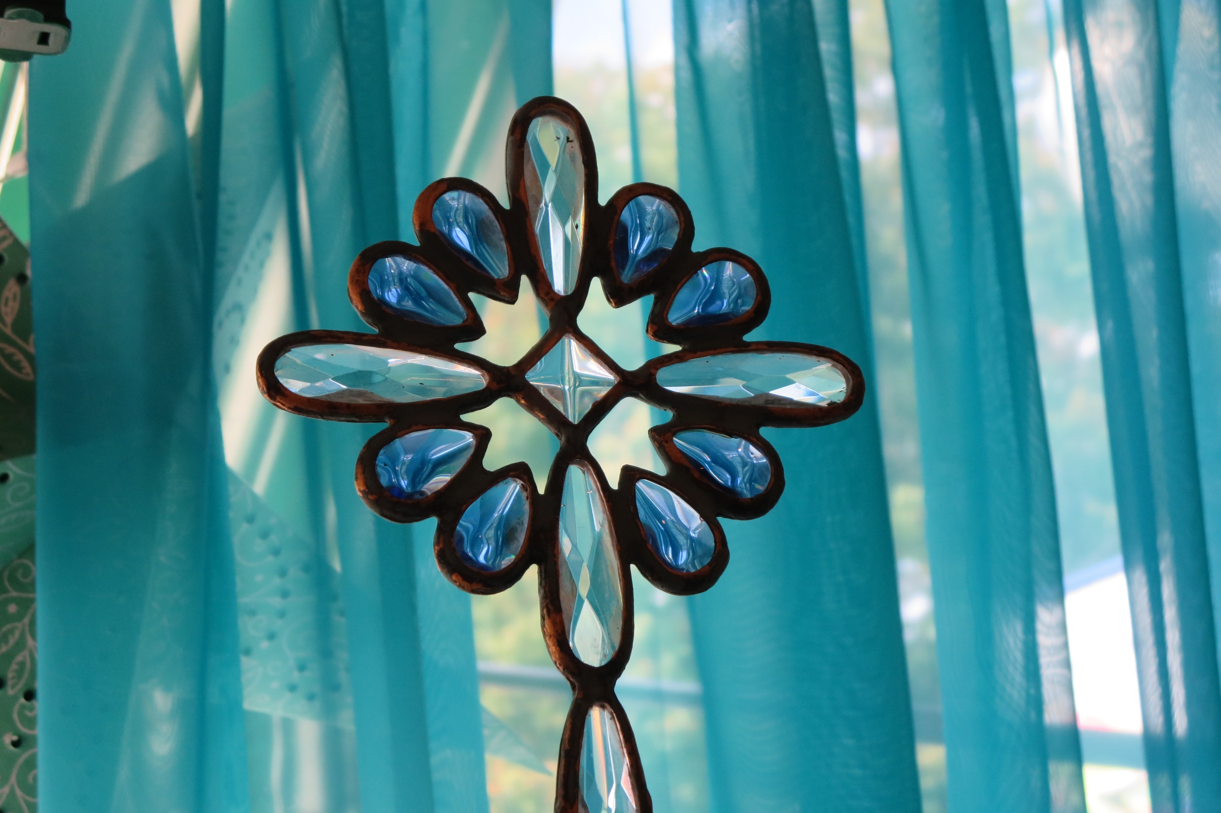 Blue glass star, home decor free image download