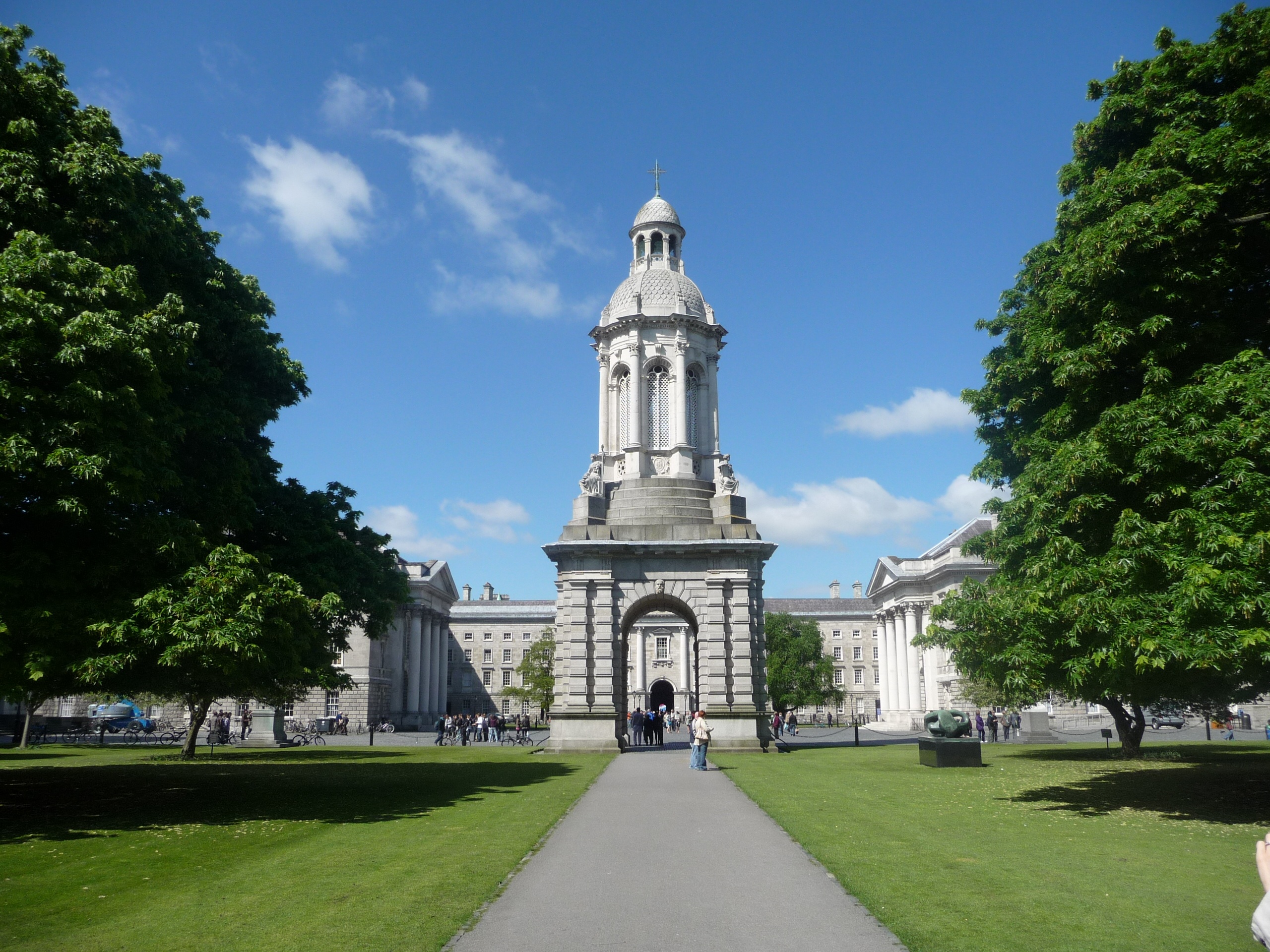 Trinity college gateway in park, uk, ireland, dublin free image download