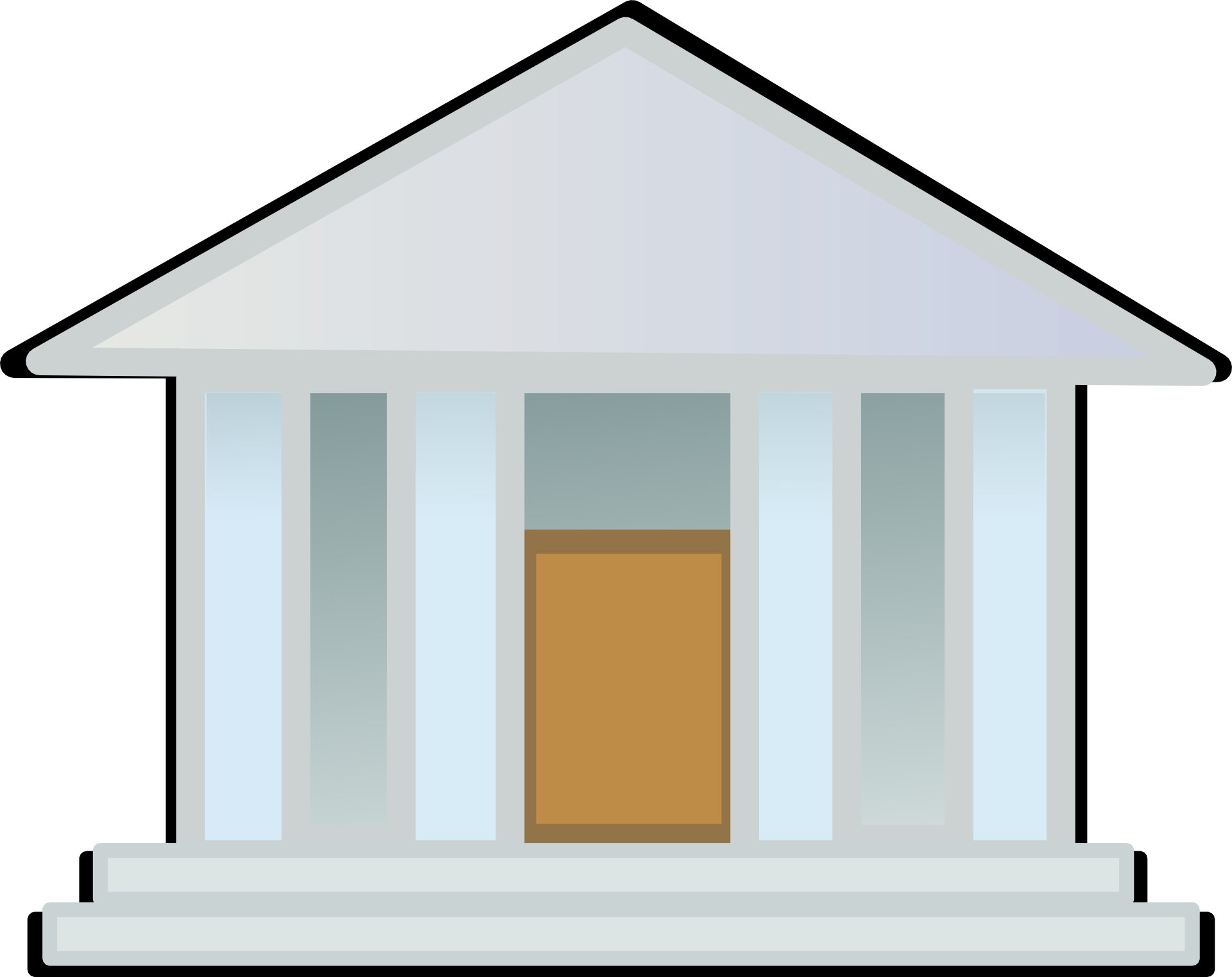 Building with columns, illustration free image download