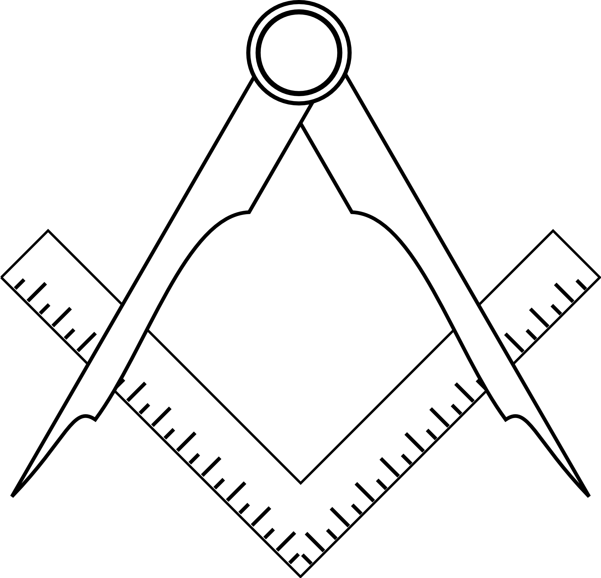 Freemason symbol, square and compasses free image download