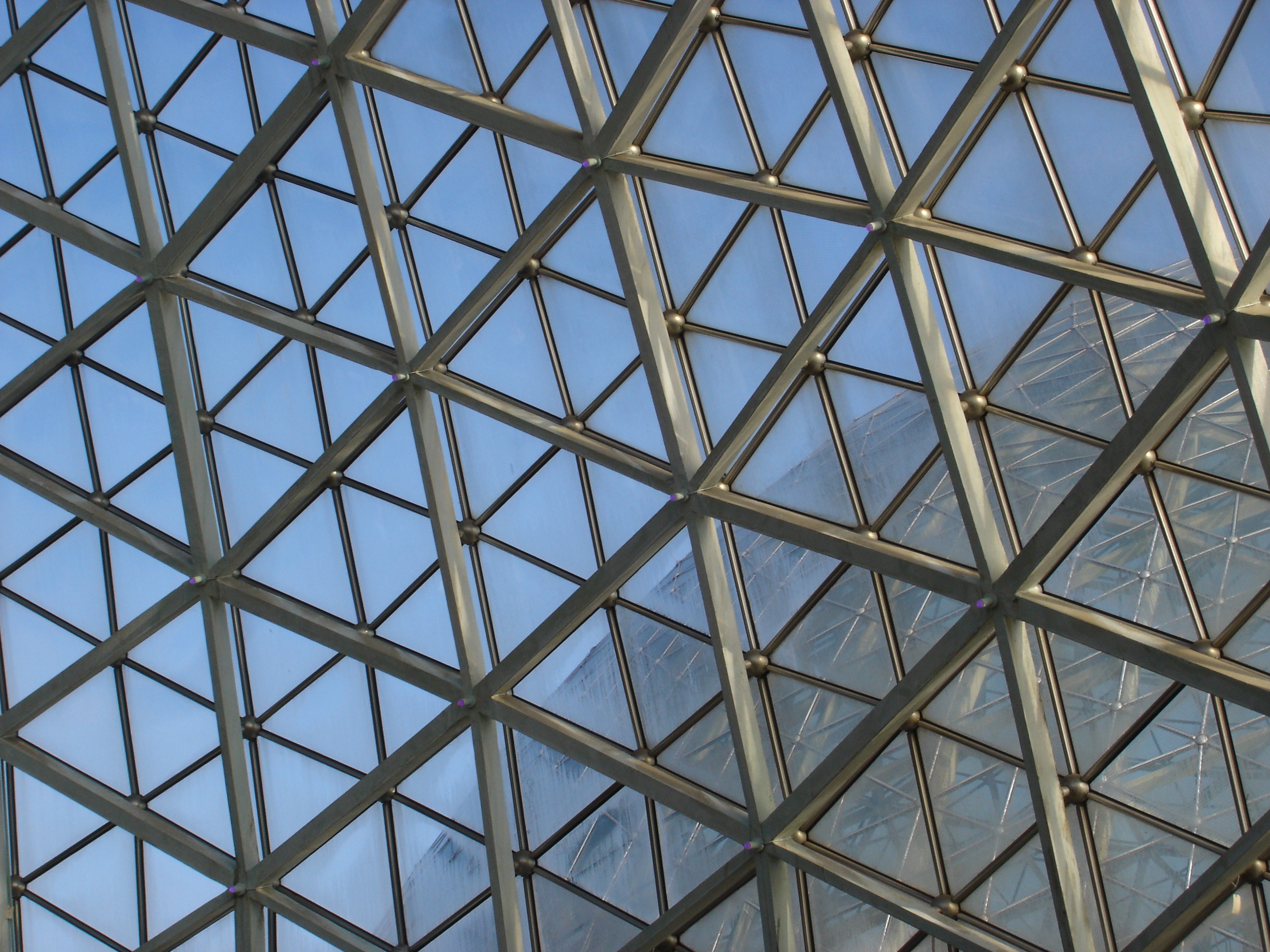 Lattice glass roof of greenhouse free image download