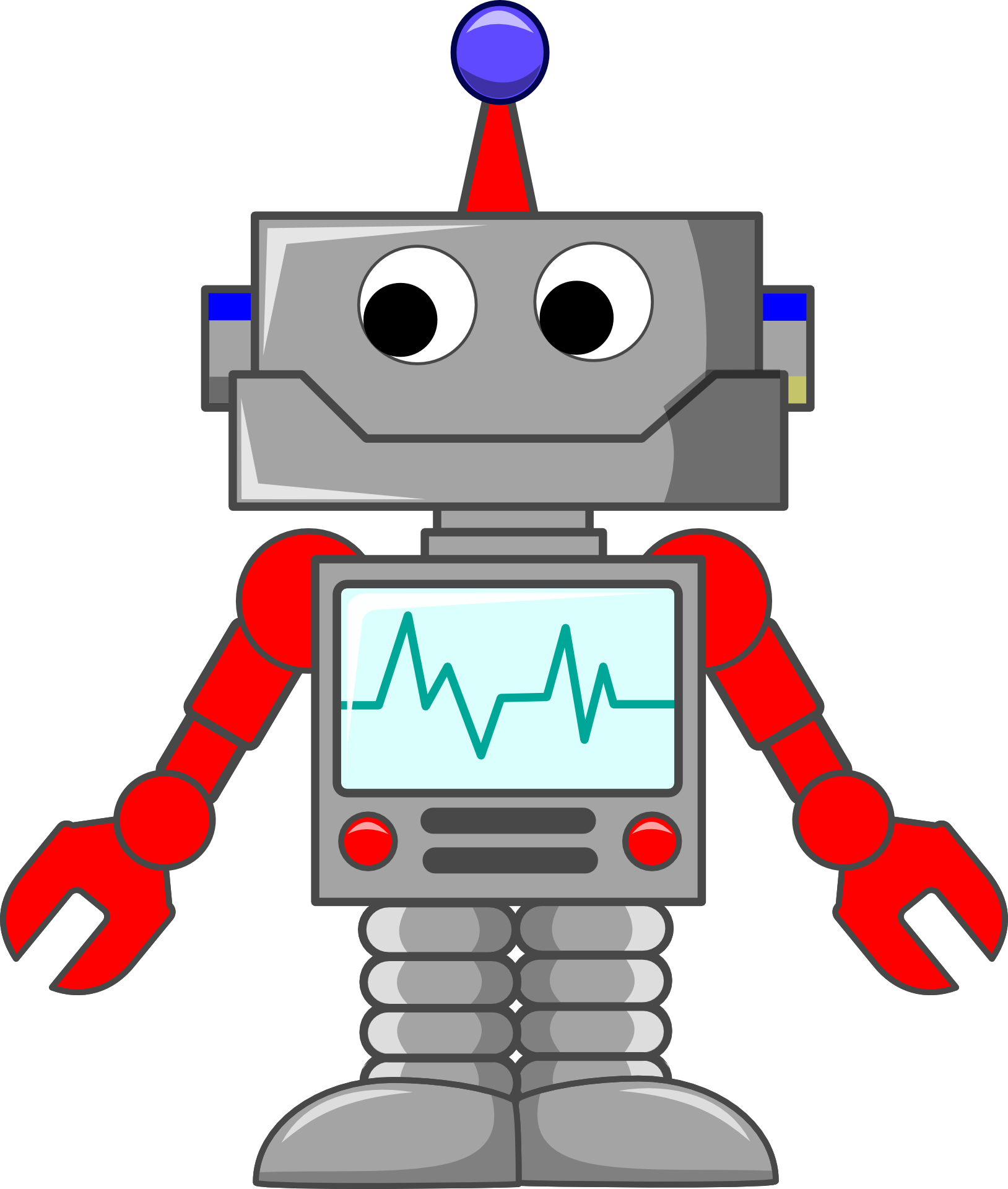 Red and blue robot free image download