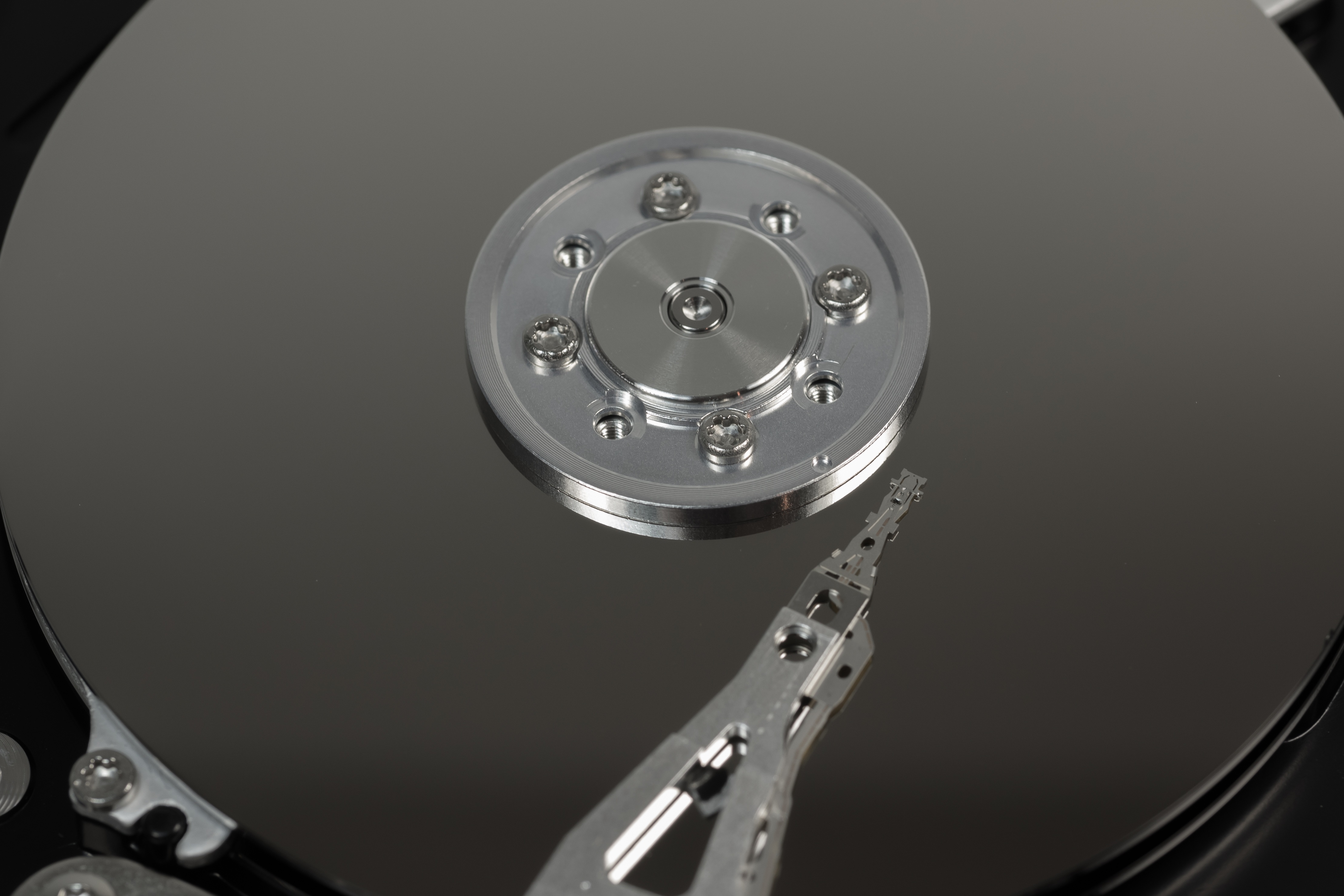 Silver hard drive free image download