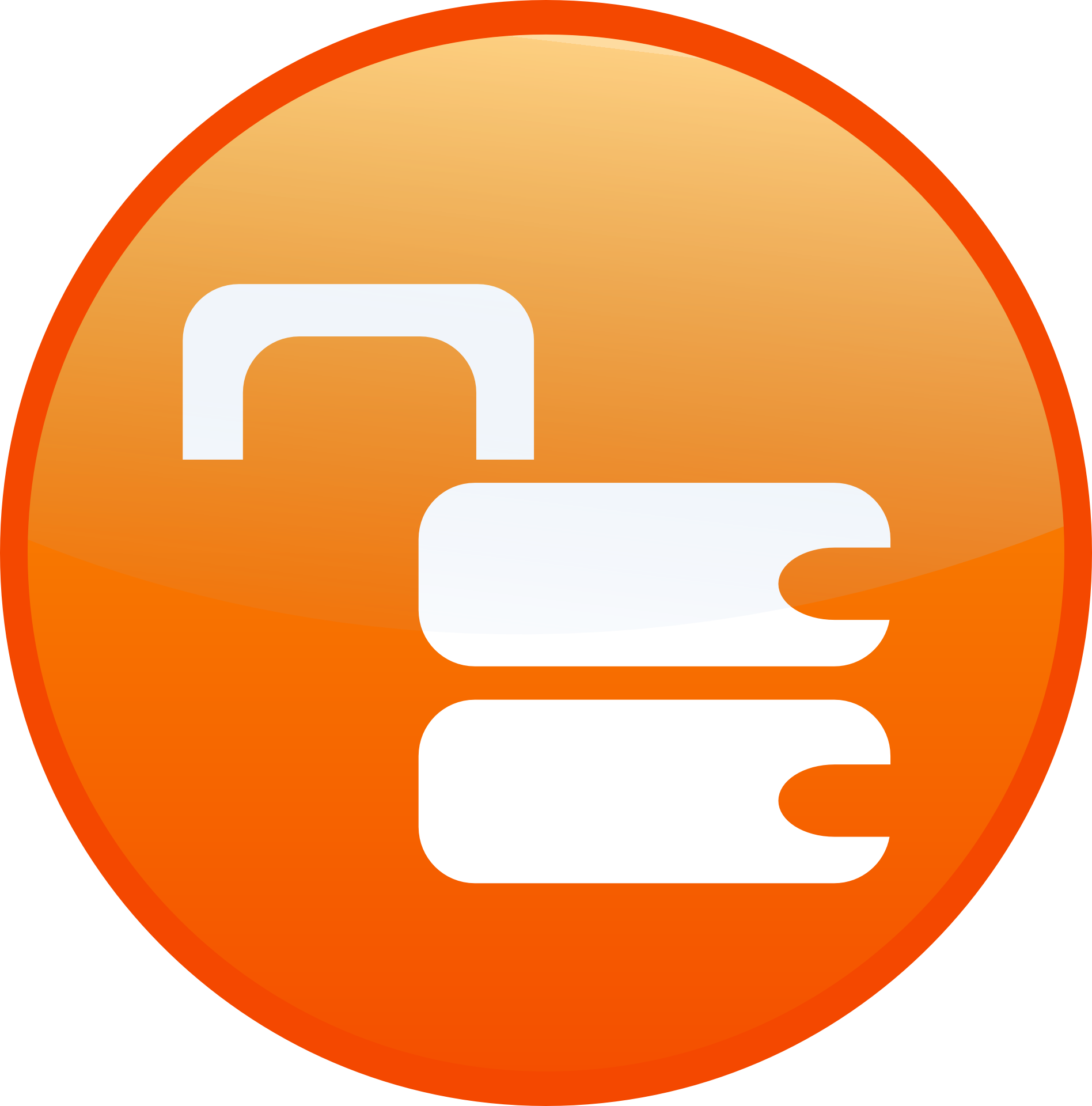 Orange icon of unlock free image download