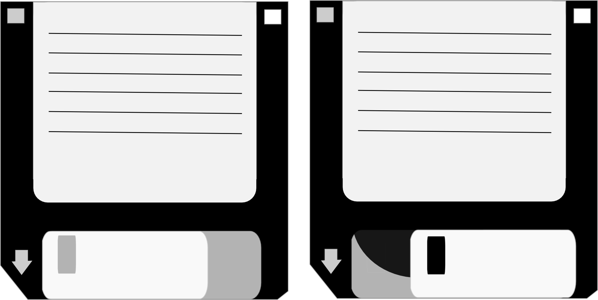 Two drawn floppy disks free image download