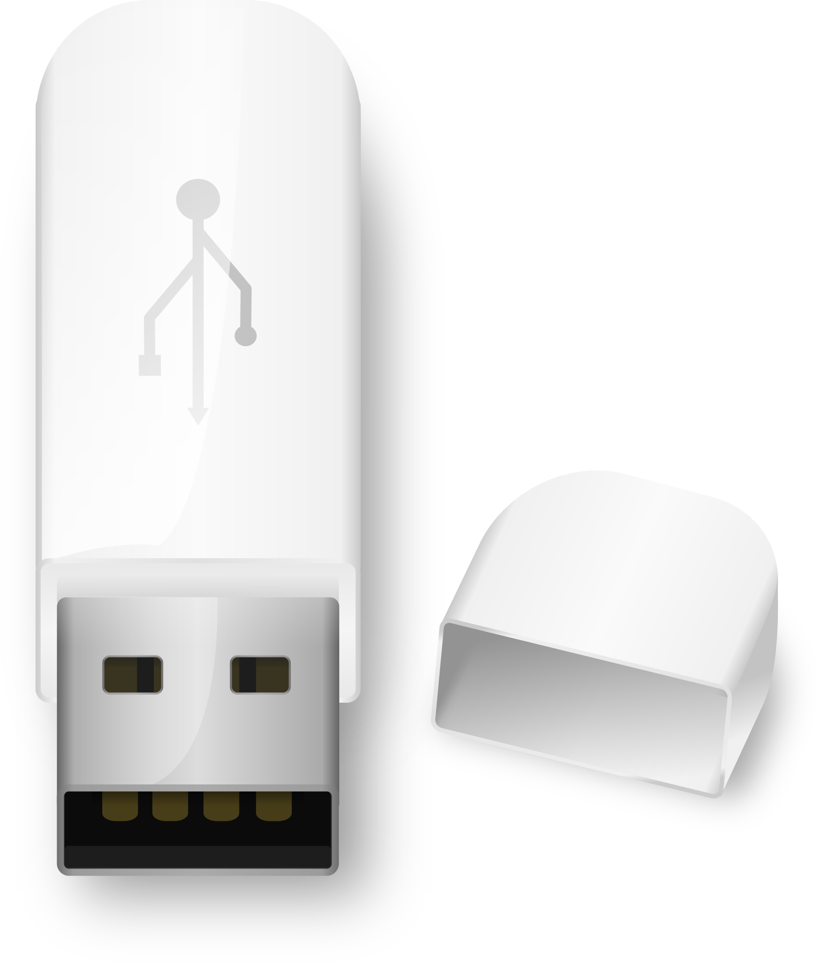 White usb flash drive free image download