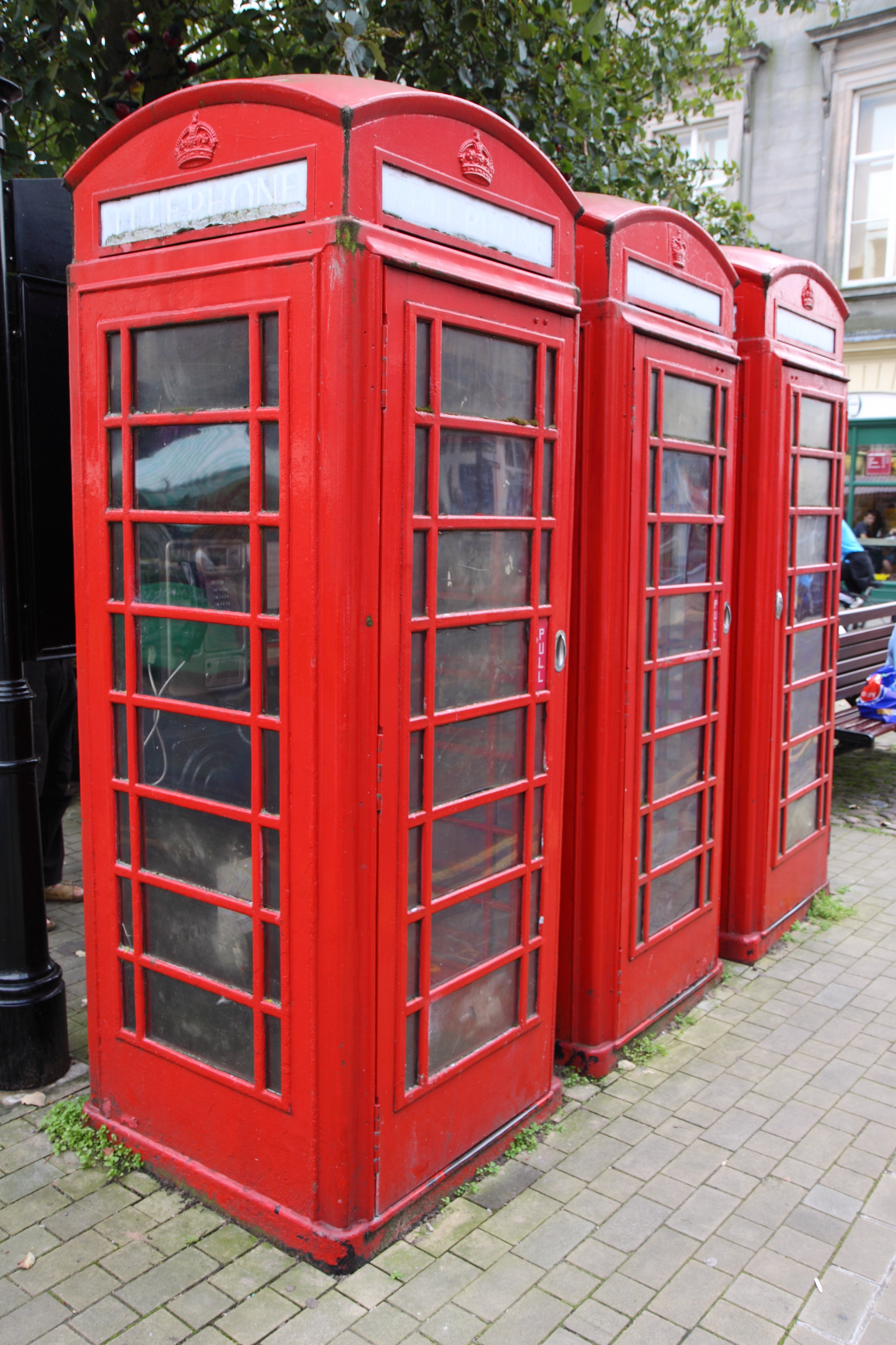 Famous red telephone boxes in the England free image download