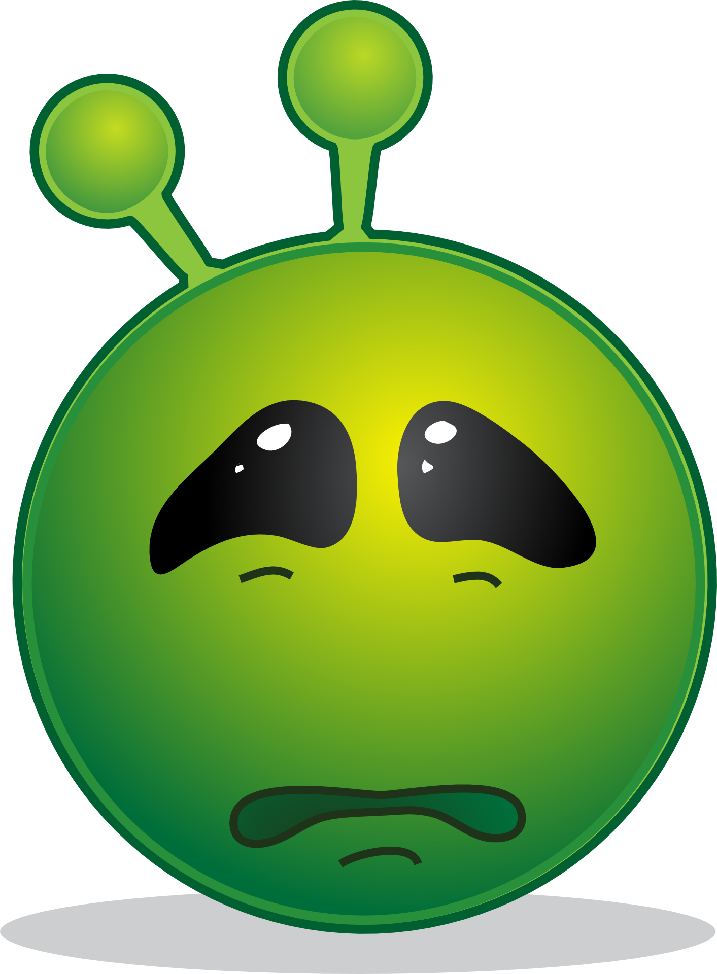 Alien smiley is going to cry free image download