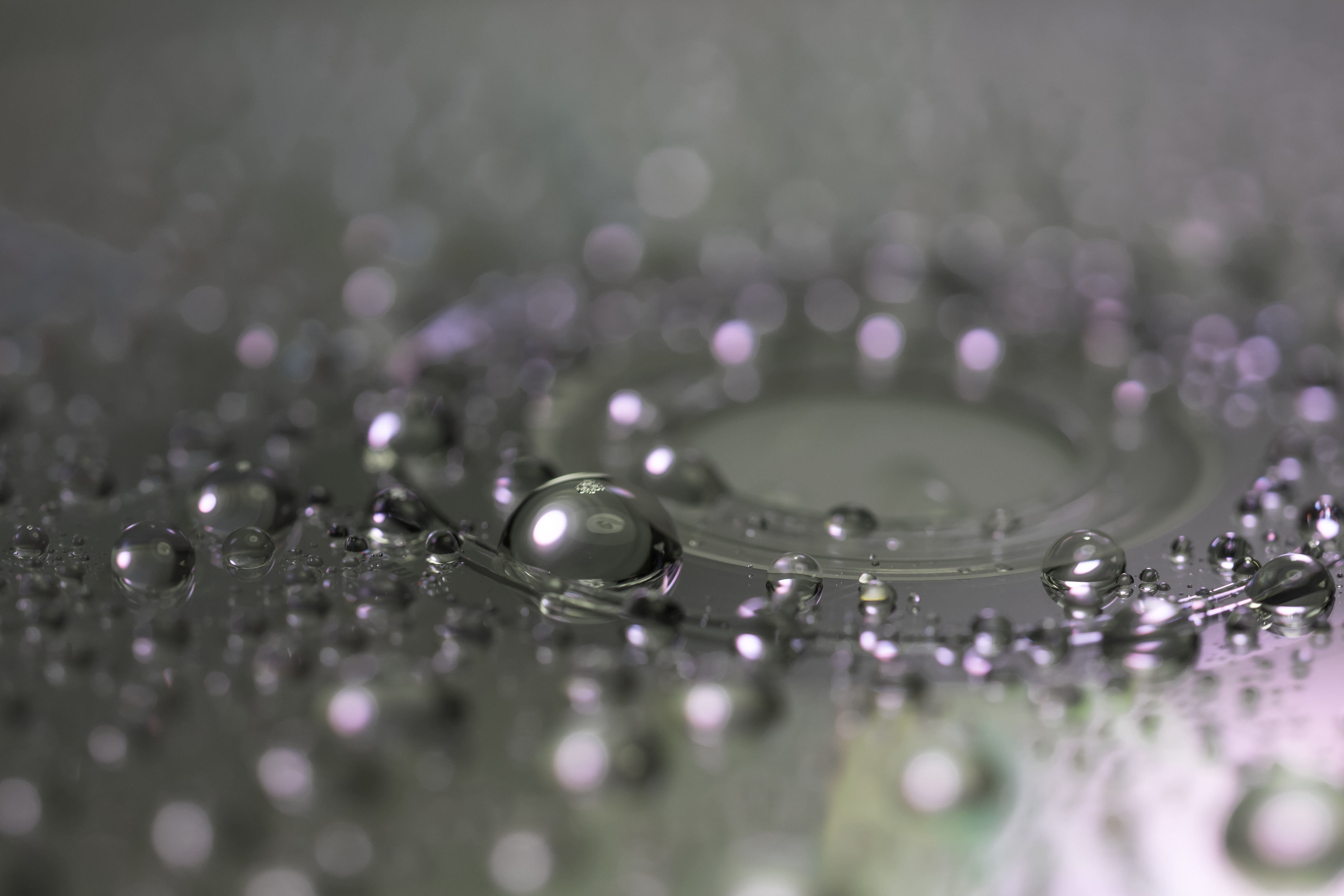 Water droplets on a computer disk free image download