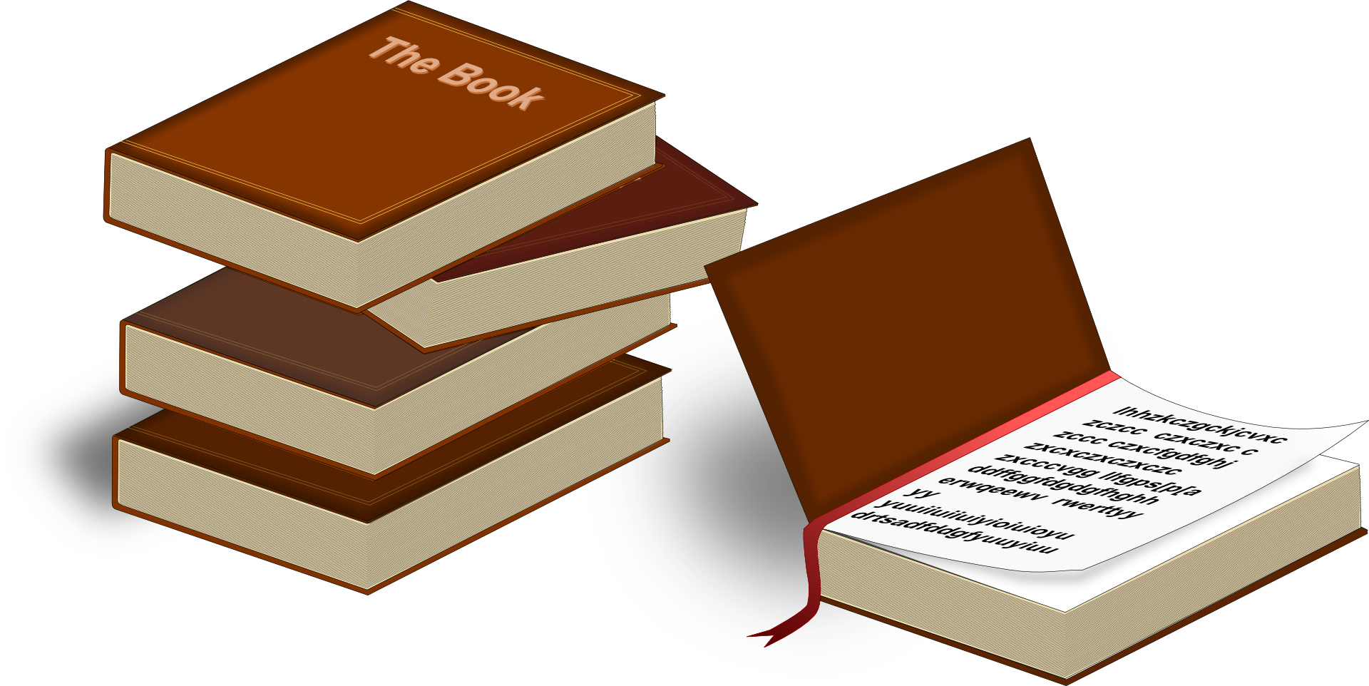 Brown library books with the covers free image download