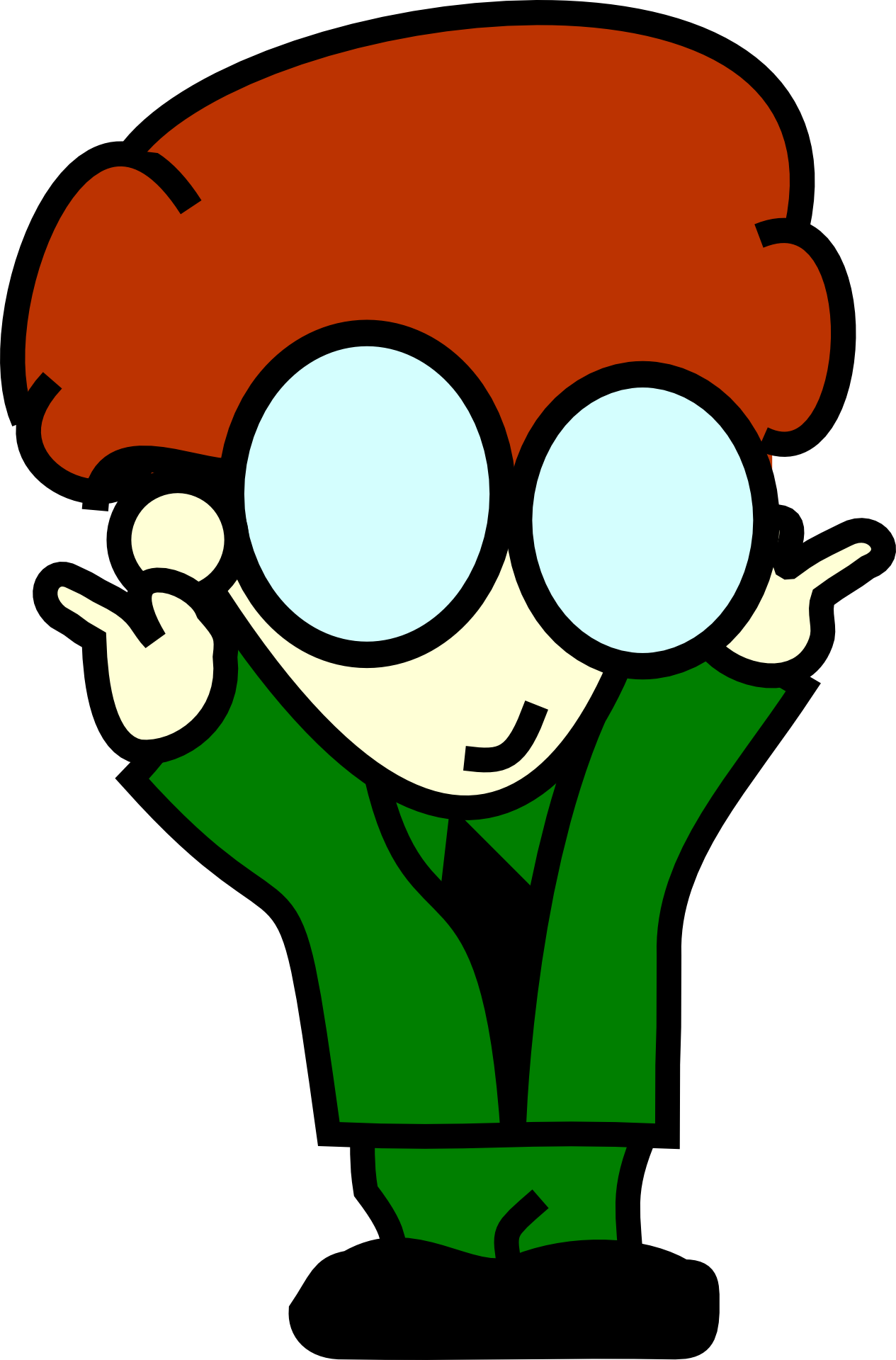 Cartoon geek character drawing free image download