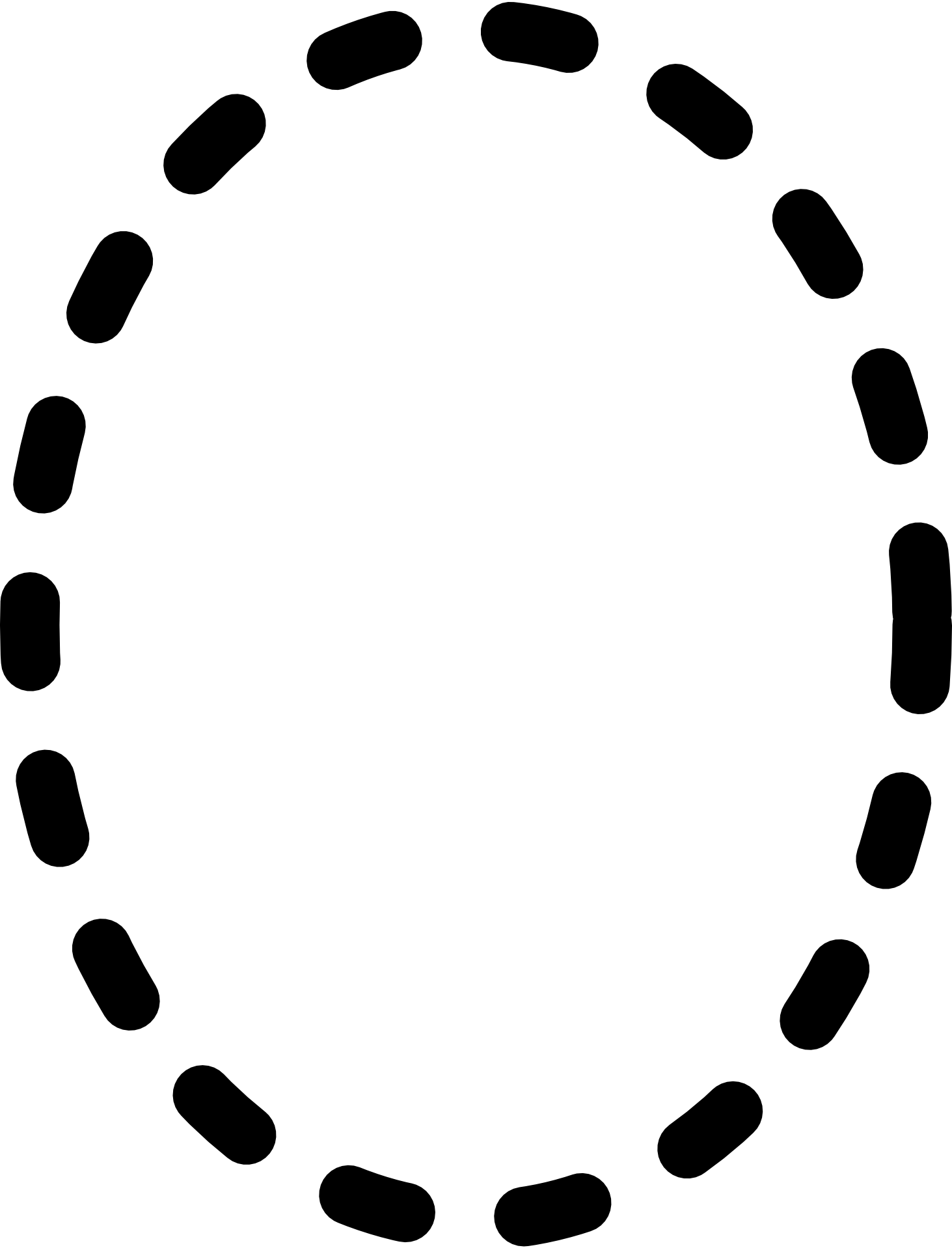 Dashed Line Of Alphabet Letter O Free Image Download