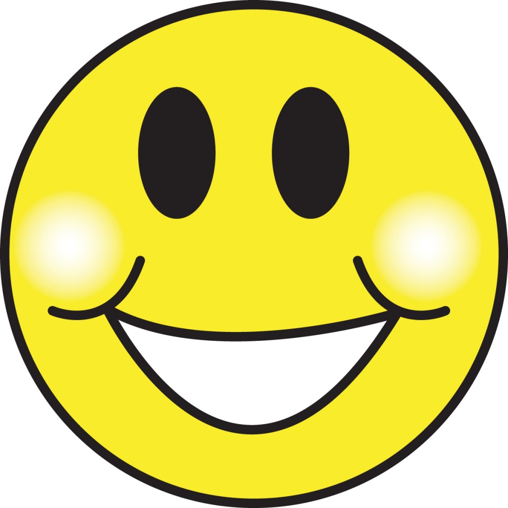Yellow smiley with white cheeks free image download