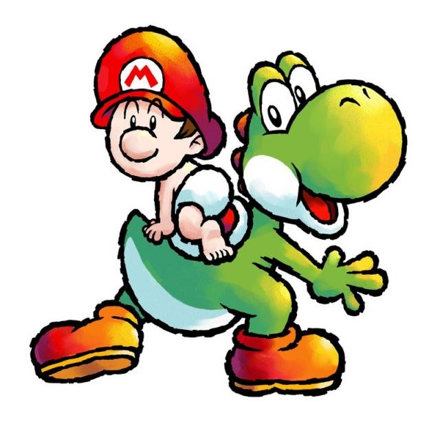 Baby Mario And Yoshi free image download
