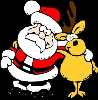 Santa And Reindeer Clip Art N24 free image download