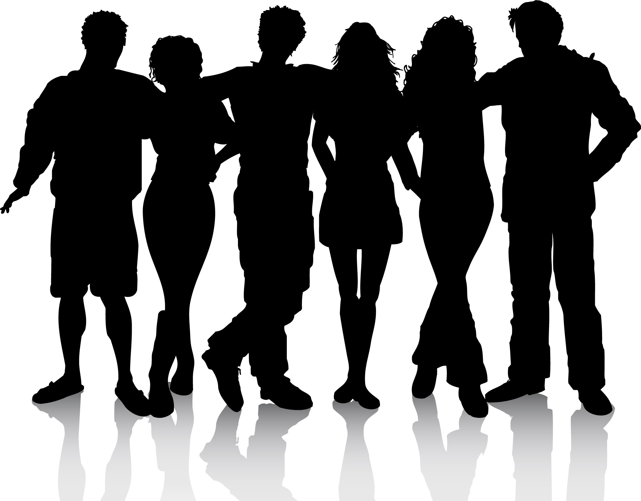 Group Of Friends as a graphic illustration free image download