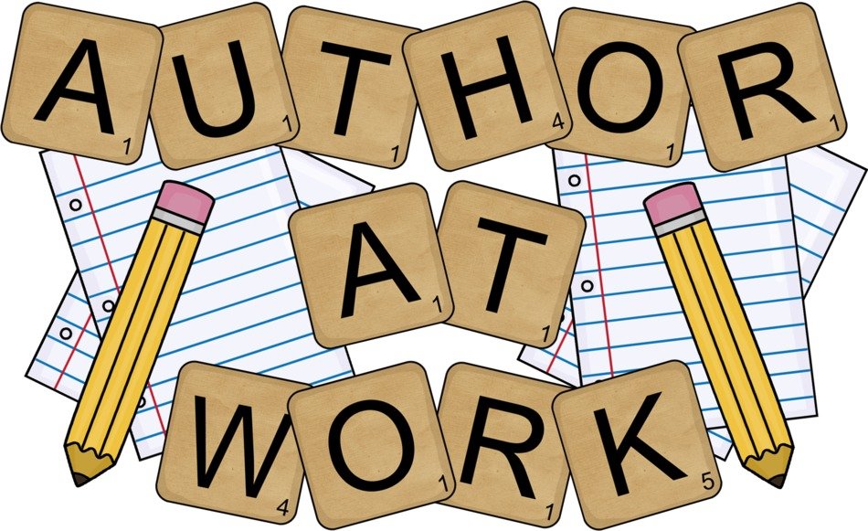 Author at work text drawing free image download
