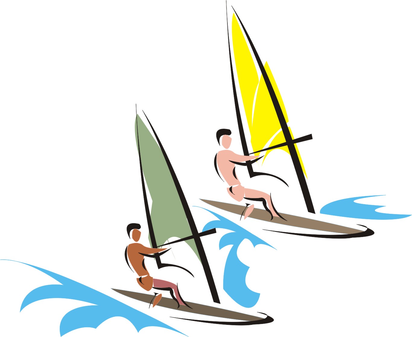Hawaiian Canoe And Other Water Racing drawing free image download