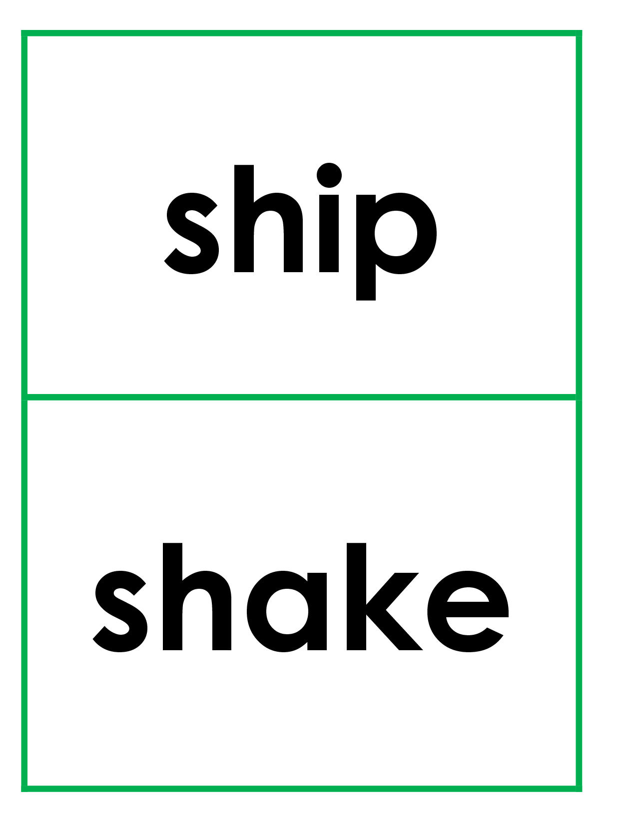 Words "ship" and "shake" in the picture free image download