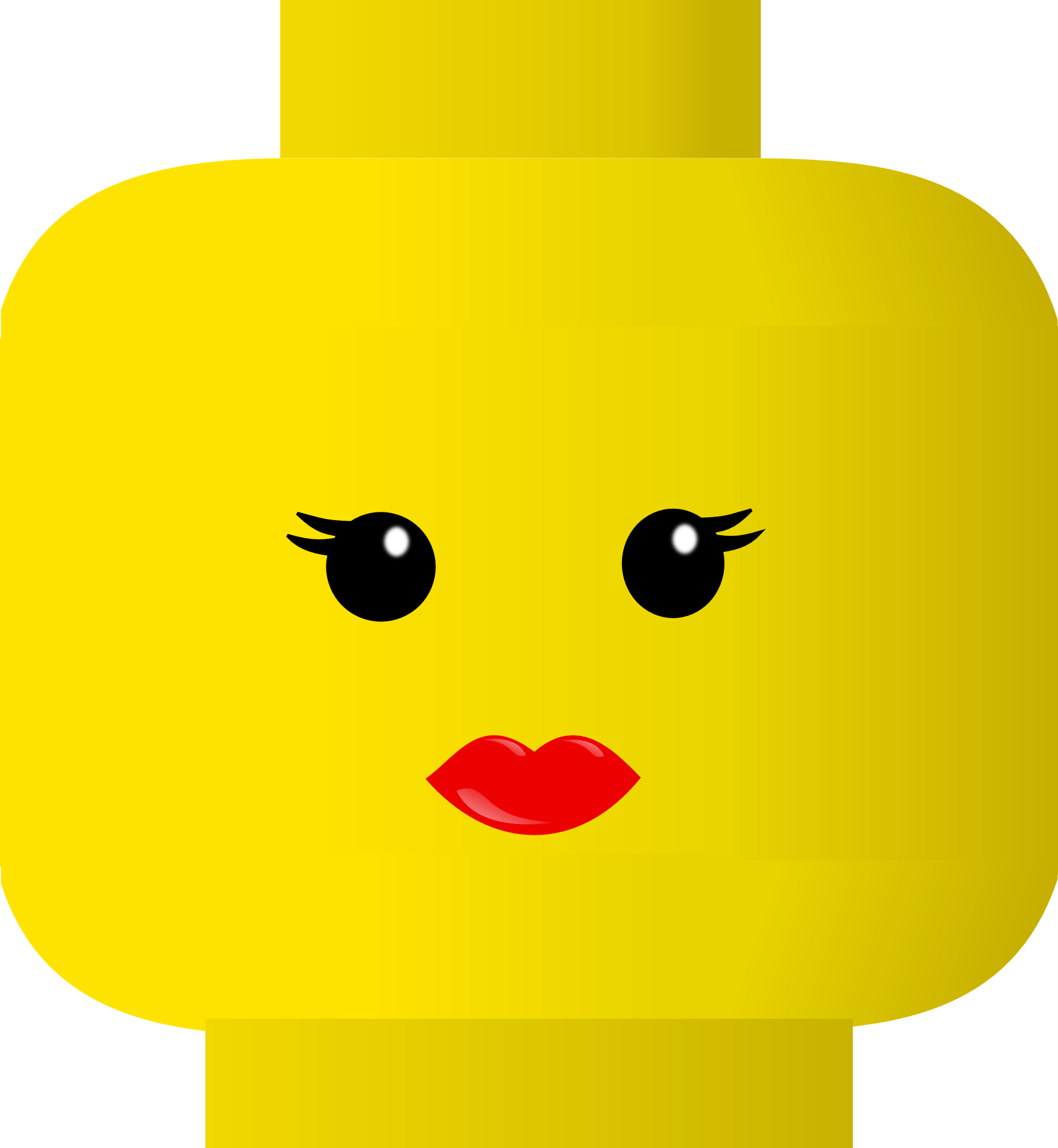 Toy lego head girl drawing free image download