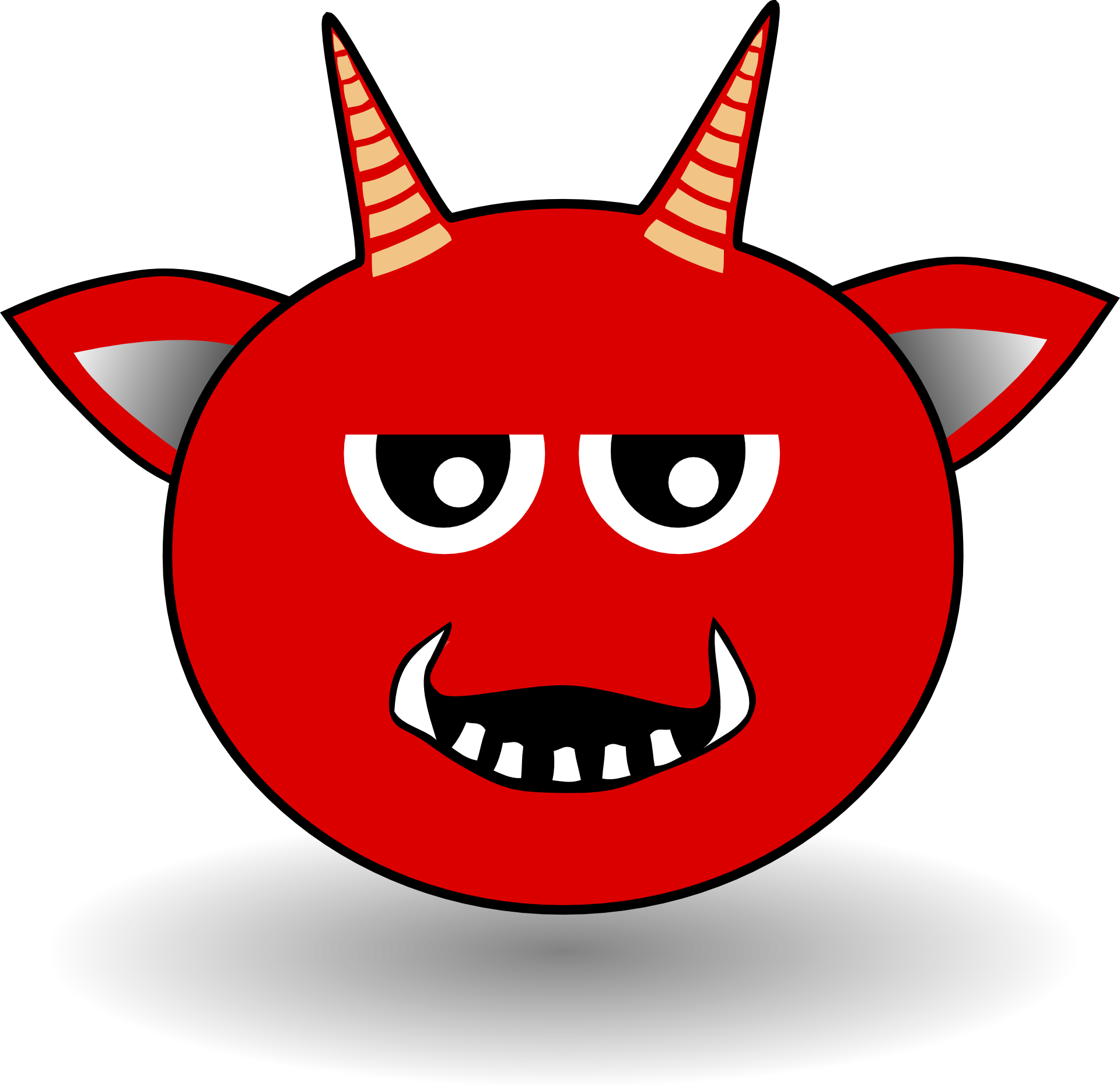 Devil sad smiley drawing free image download