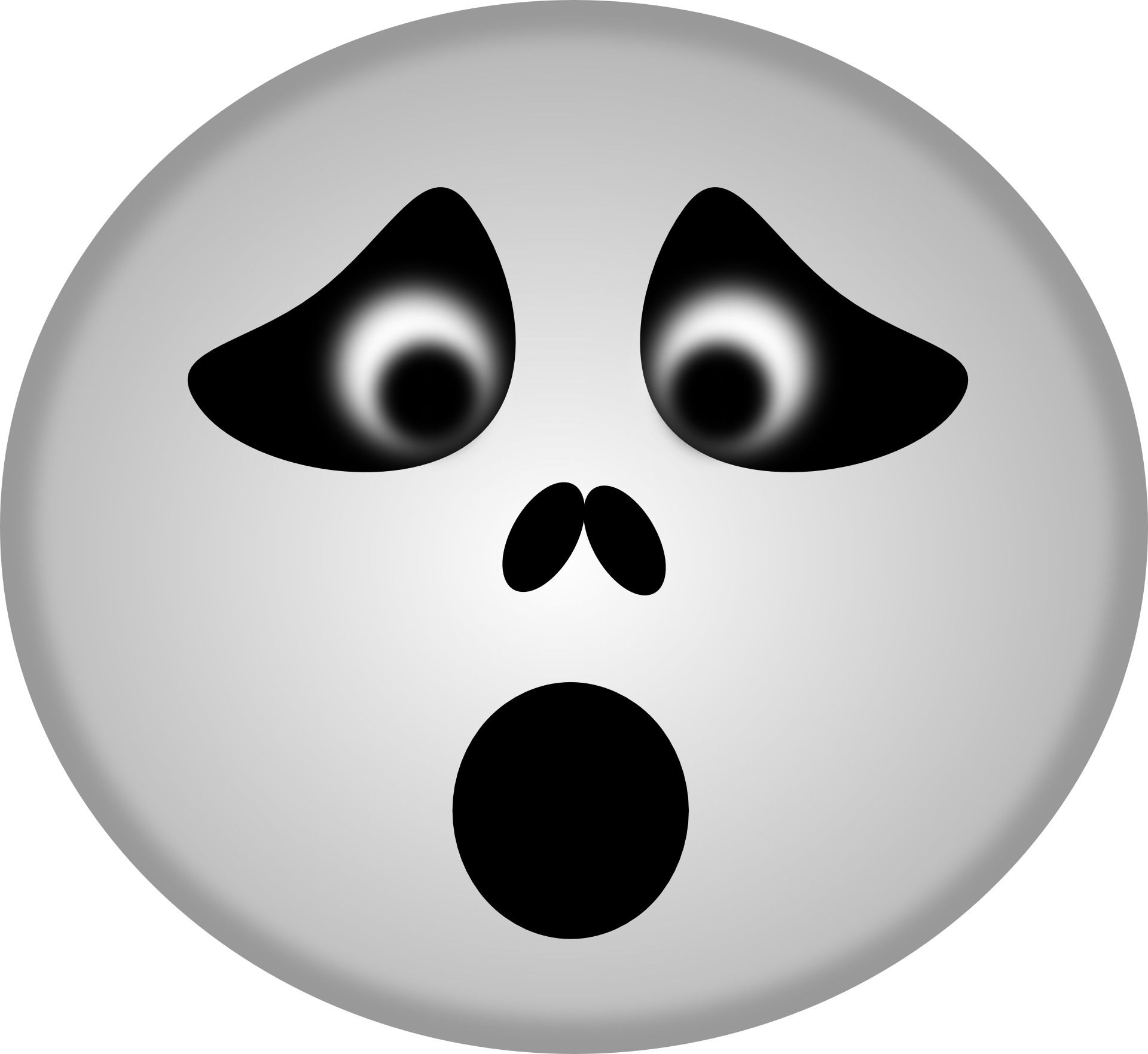 Surprised ghost emoticon free image download