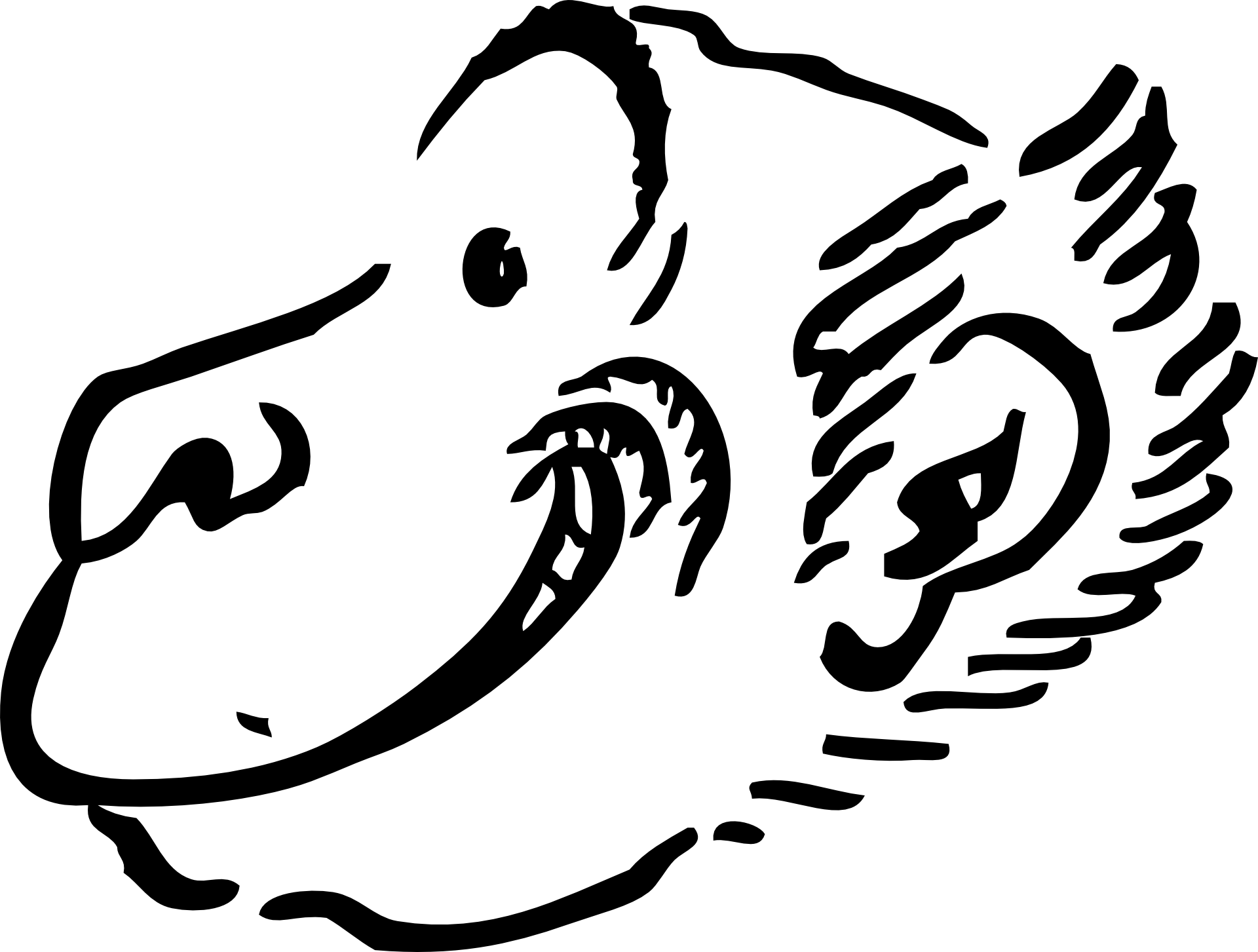 Monkey profile drawing free image download