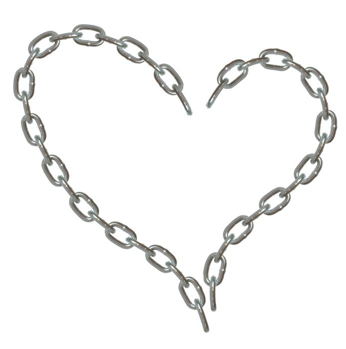 Drawing a heart of chains free image download