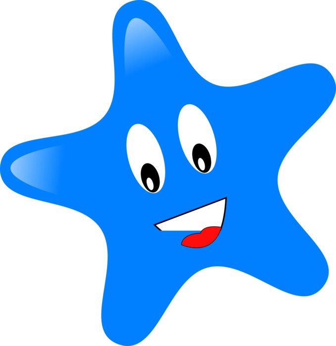 Cartoon blue star free image download