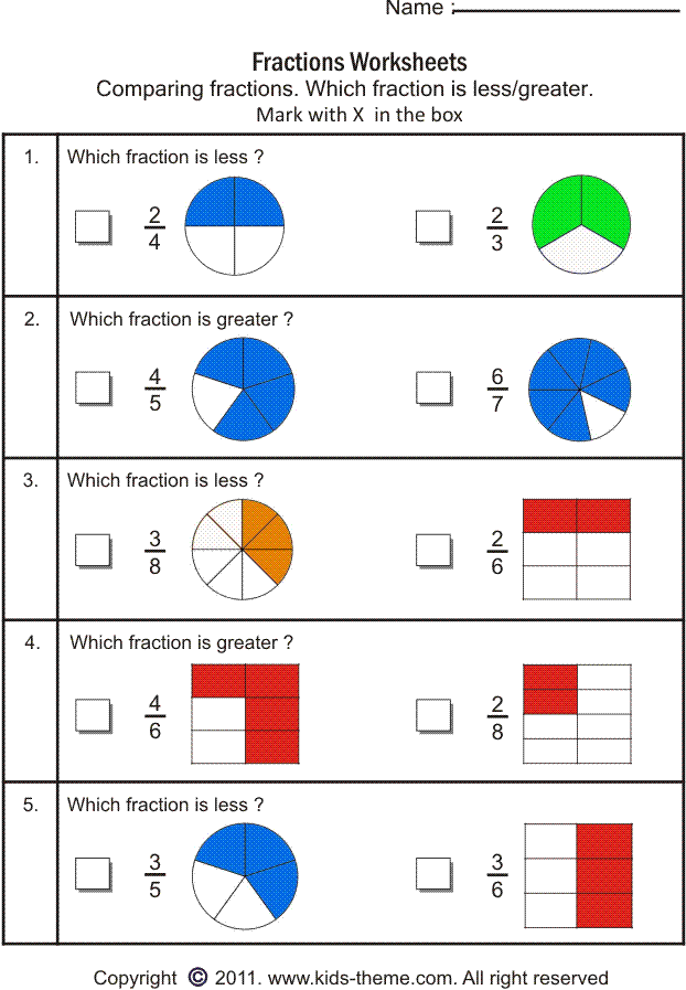Grade 9 Fractions Worksheet
