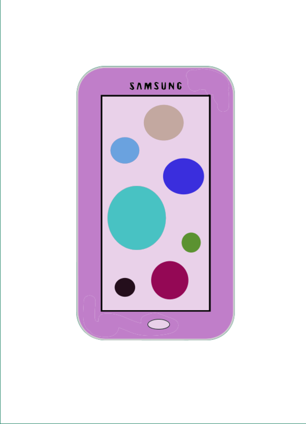 Purple tablet with balloons free image download