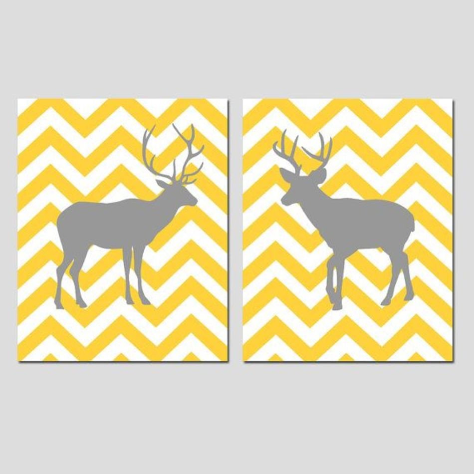 Chevron Print With Deer free image download