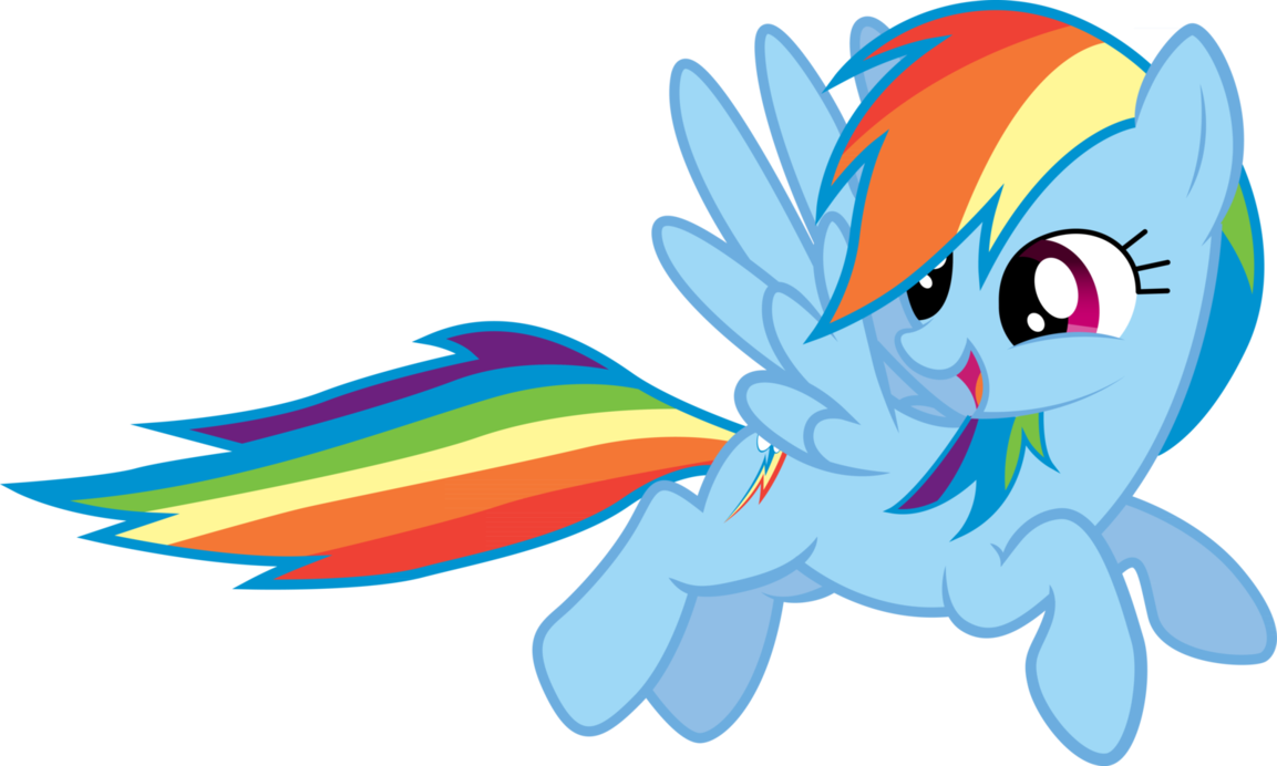 Picture of a blue pony with colored hair free image download
