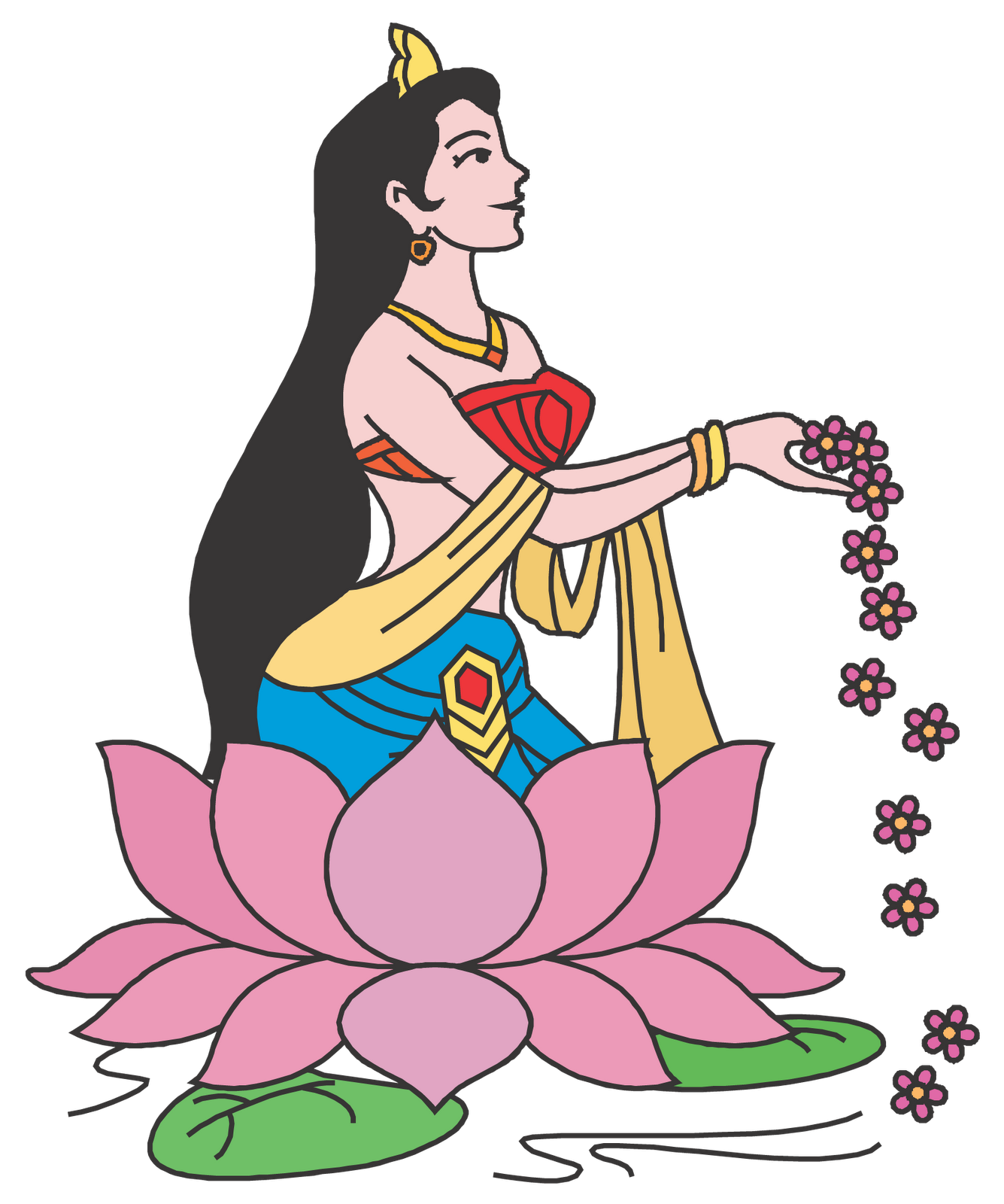 Colorful Cartoon Namaskar clipart free image download