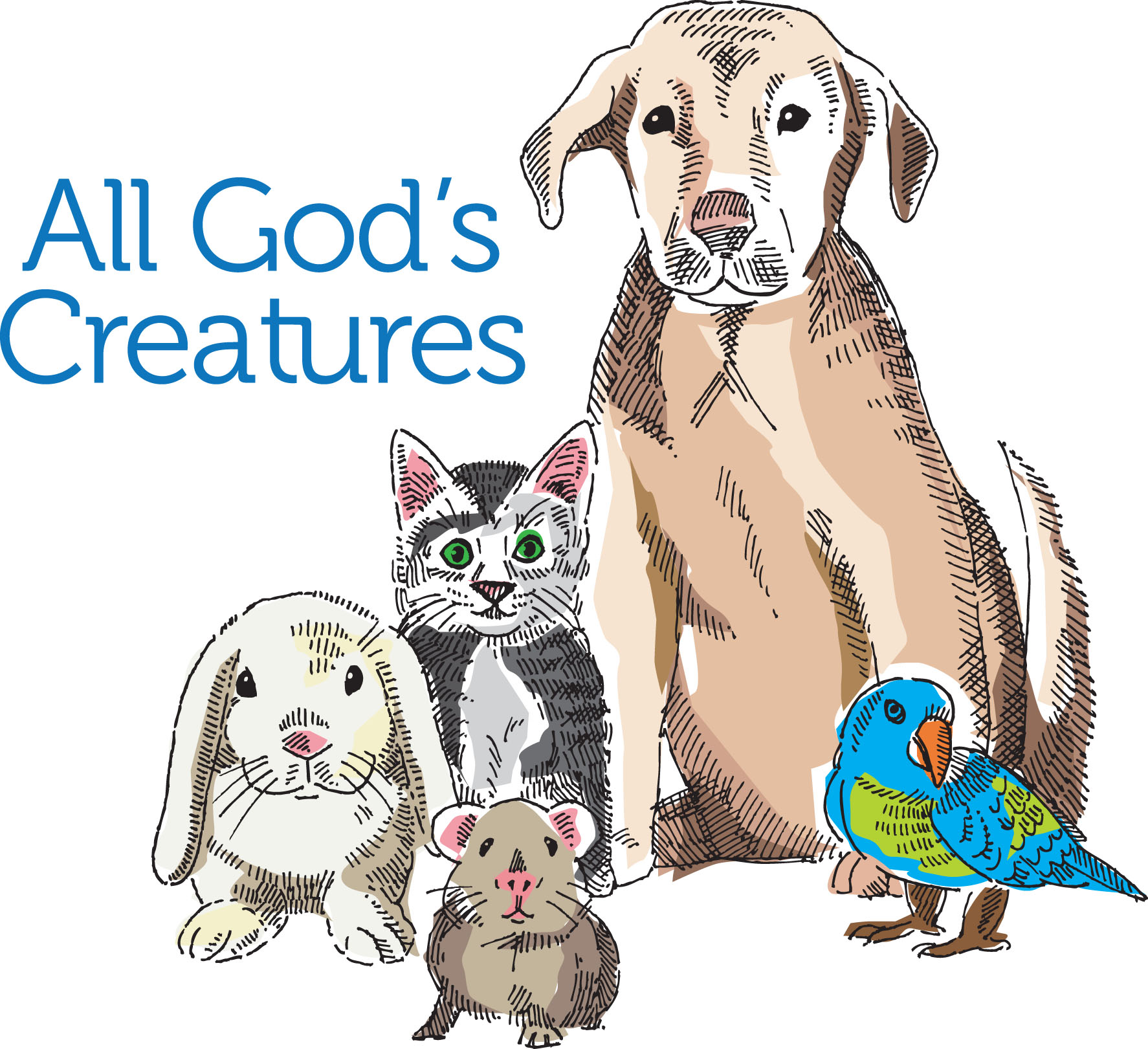 Animal Prayer drawing free image download