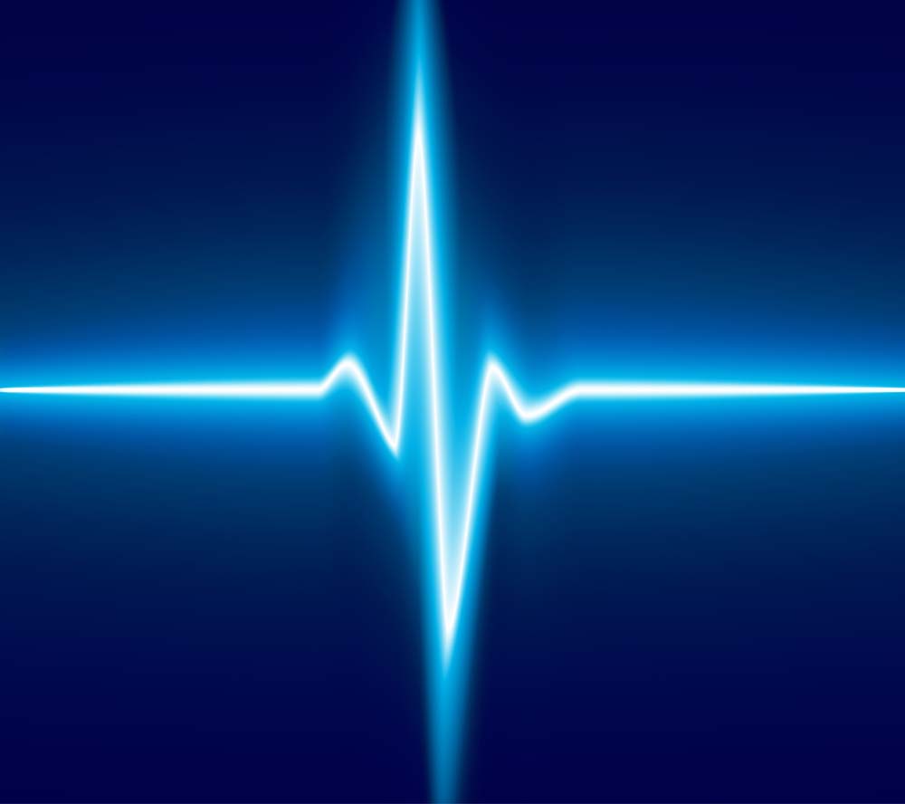 Heartbeat image on a blue background free image download