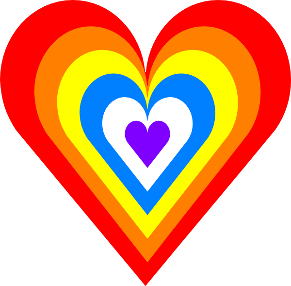 Rainbow Heart Clip Art N16 free image download