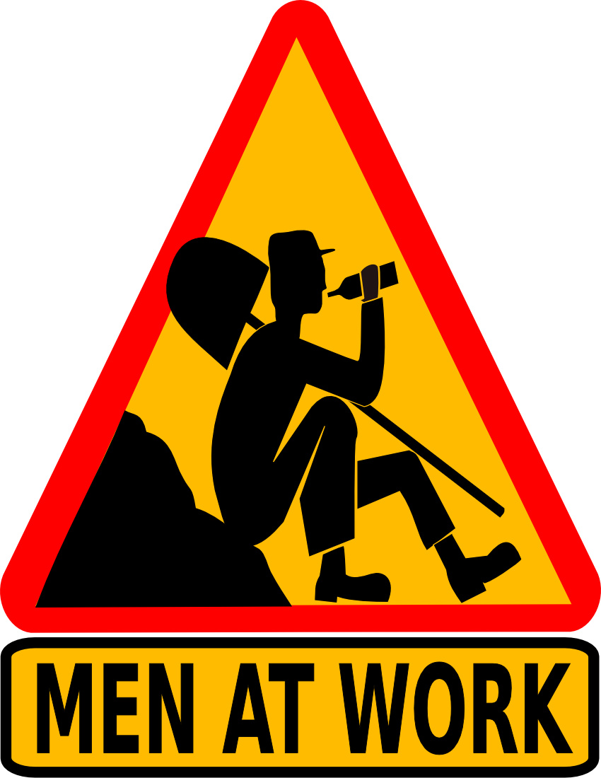 Men at work sign free image download