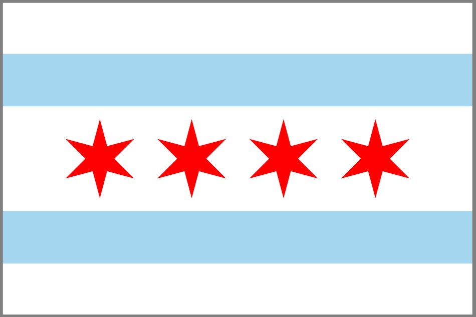 Chicago rectangular flag free image download
