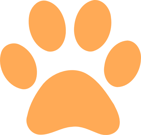 Orange Paw Print Clip Art N13 free image download