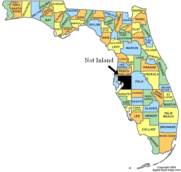 Florida Counties Map free image download