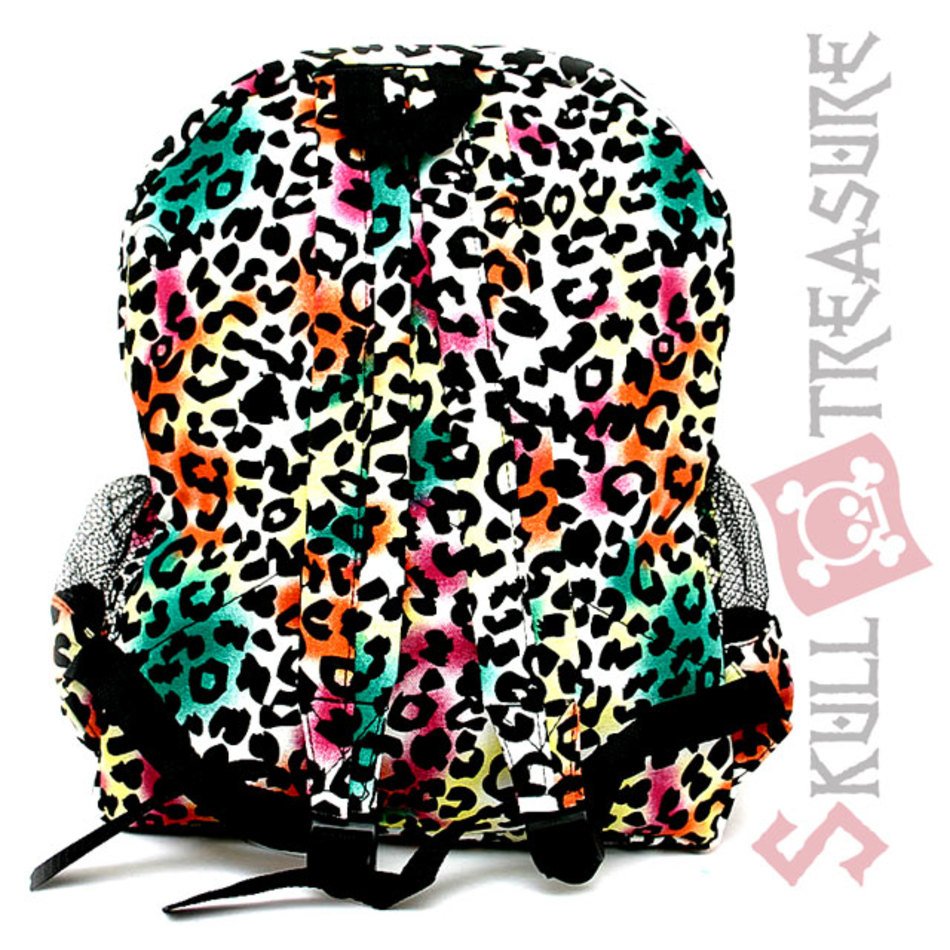Colorful Leopard Animal Prints School Bag Backpack Cutesense free image ...