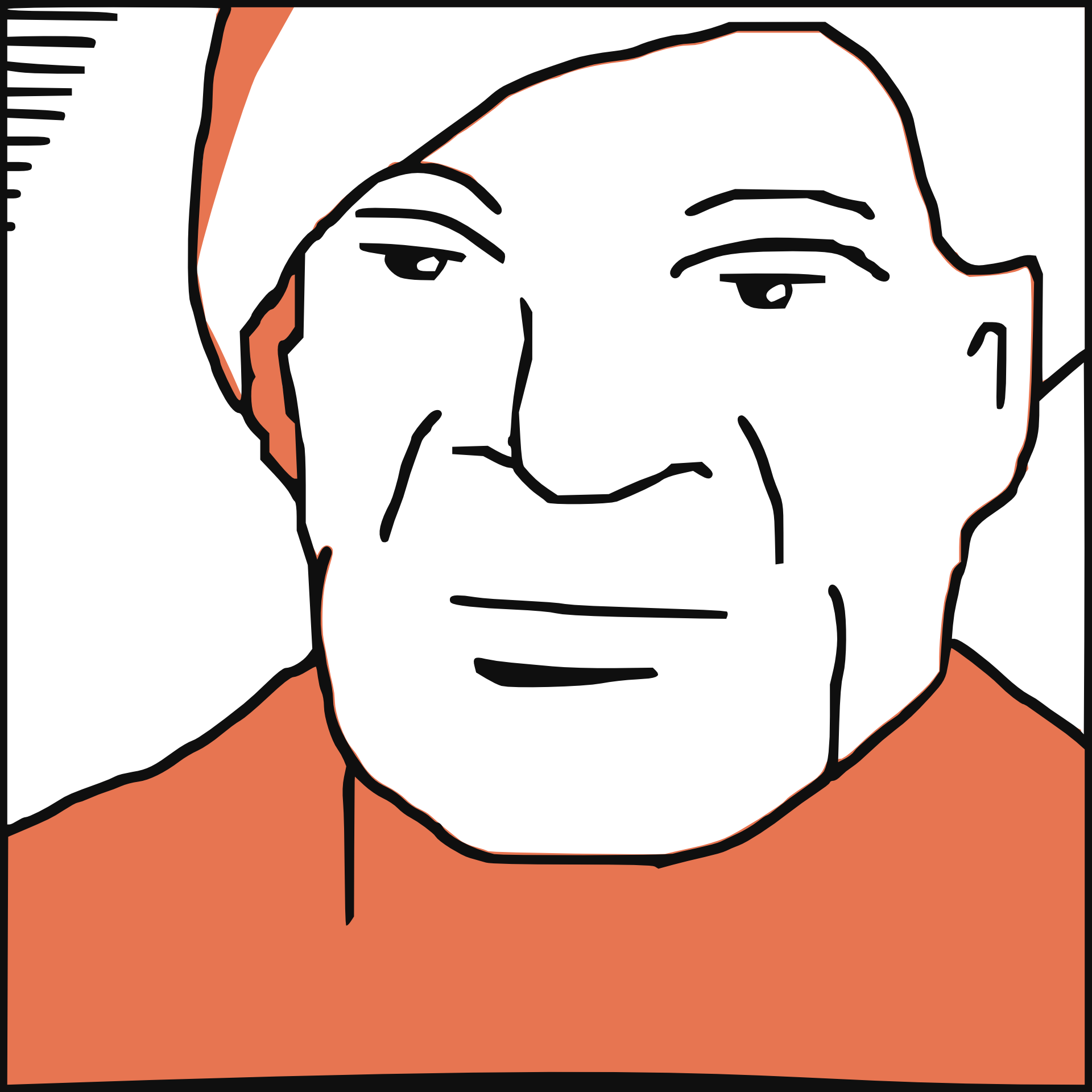 Drawn man without emotion free image download