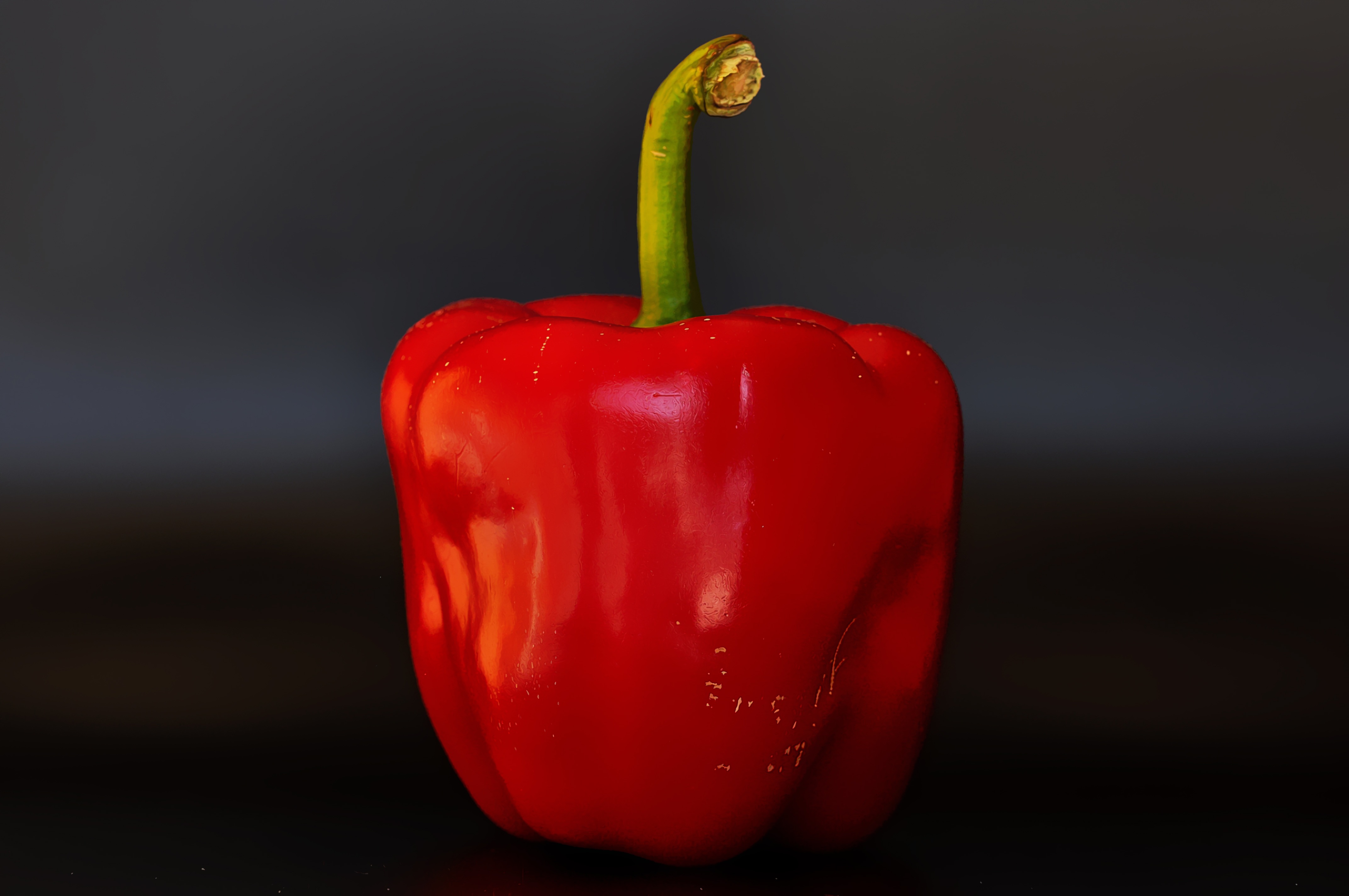 Red paprika on black free image download