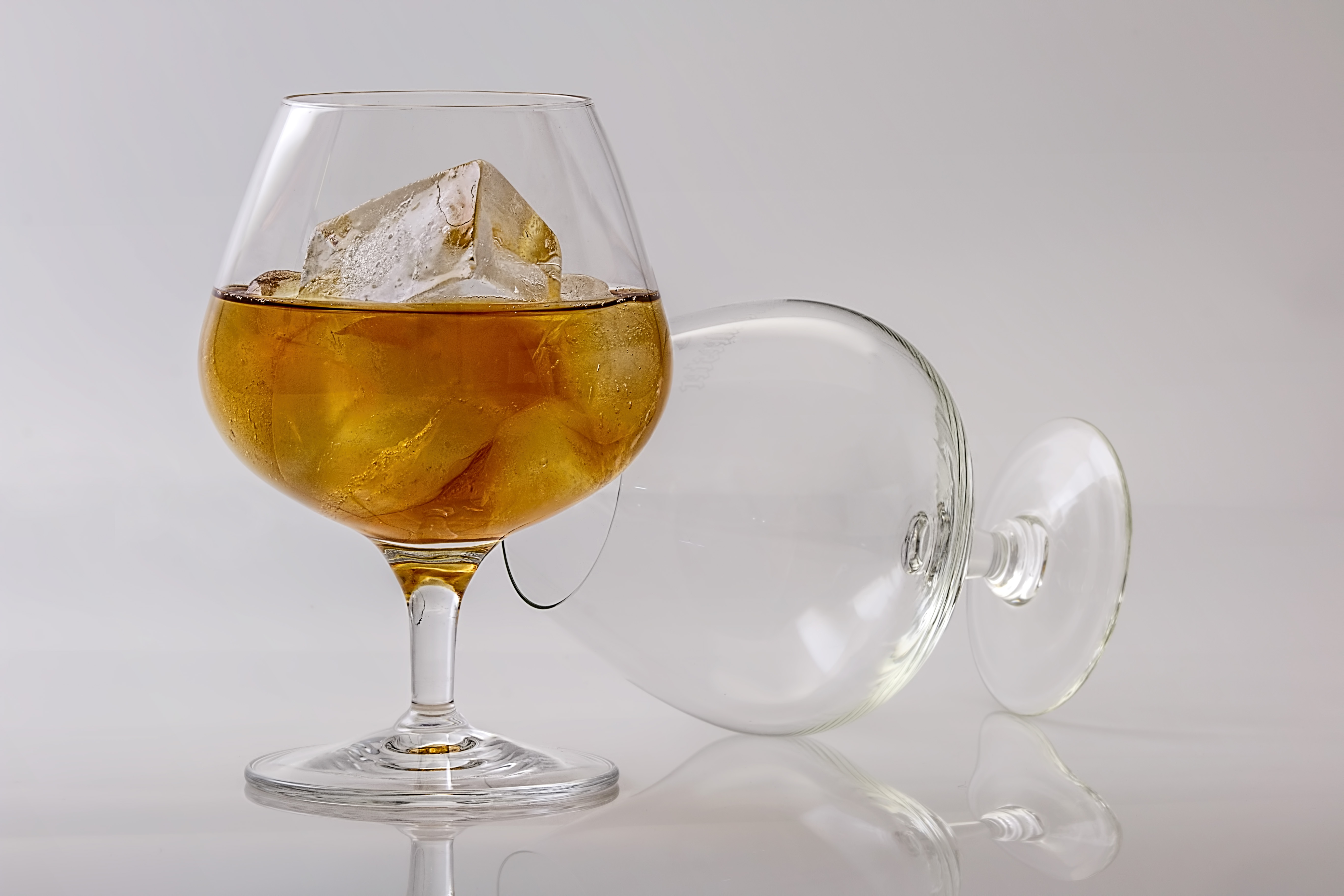 Cognac with ice in a glass free image download