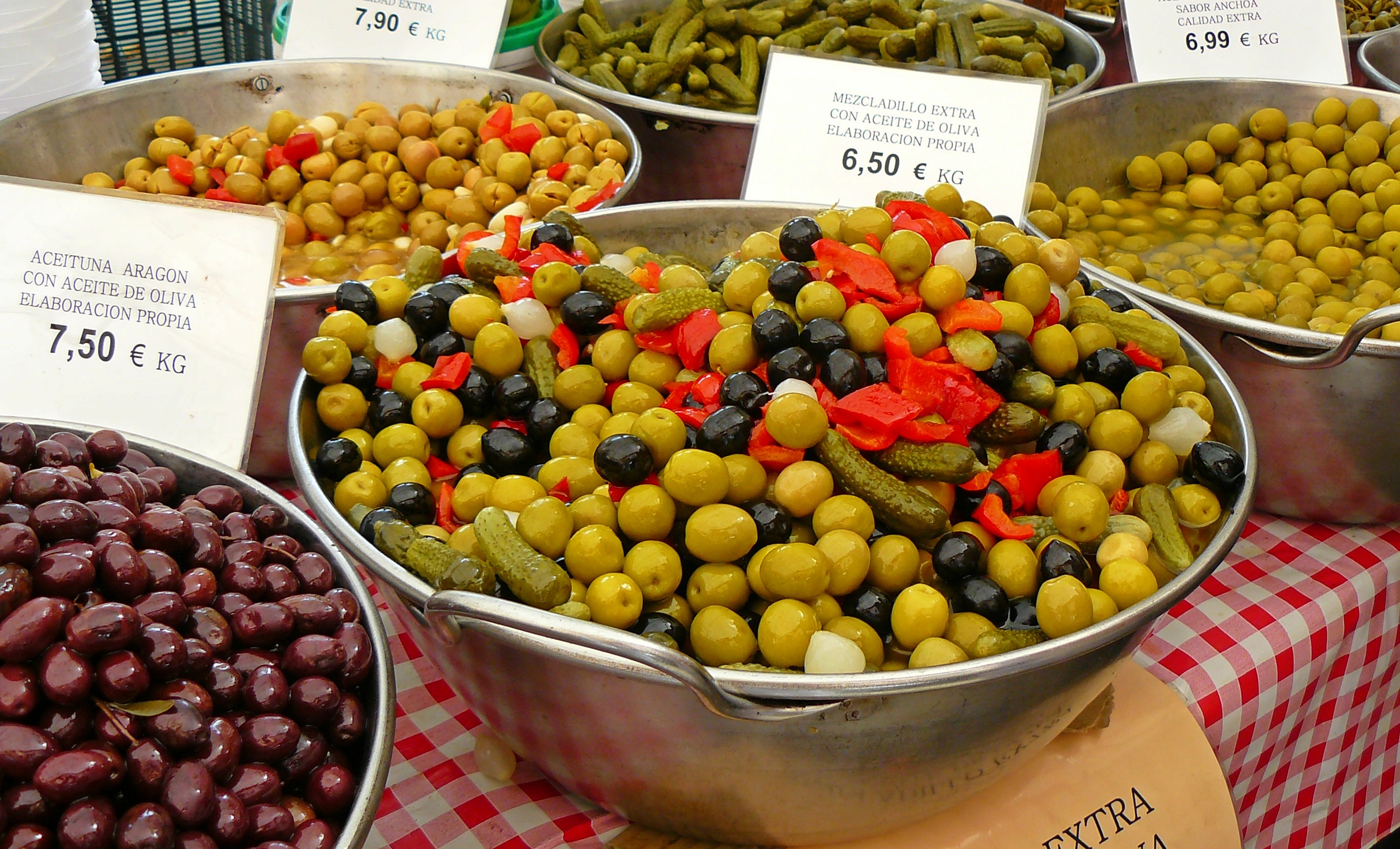 Mediterranean olives farmers local market free image download