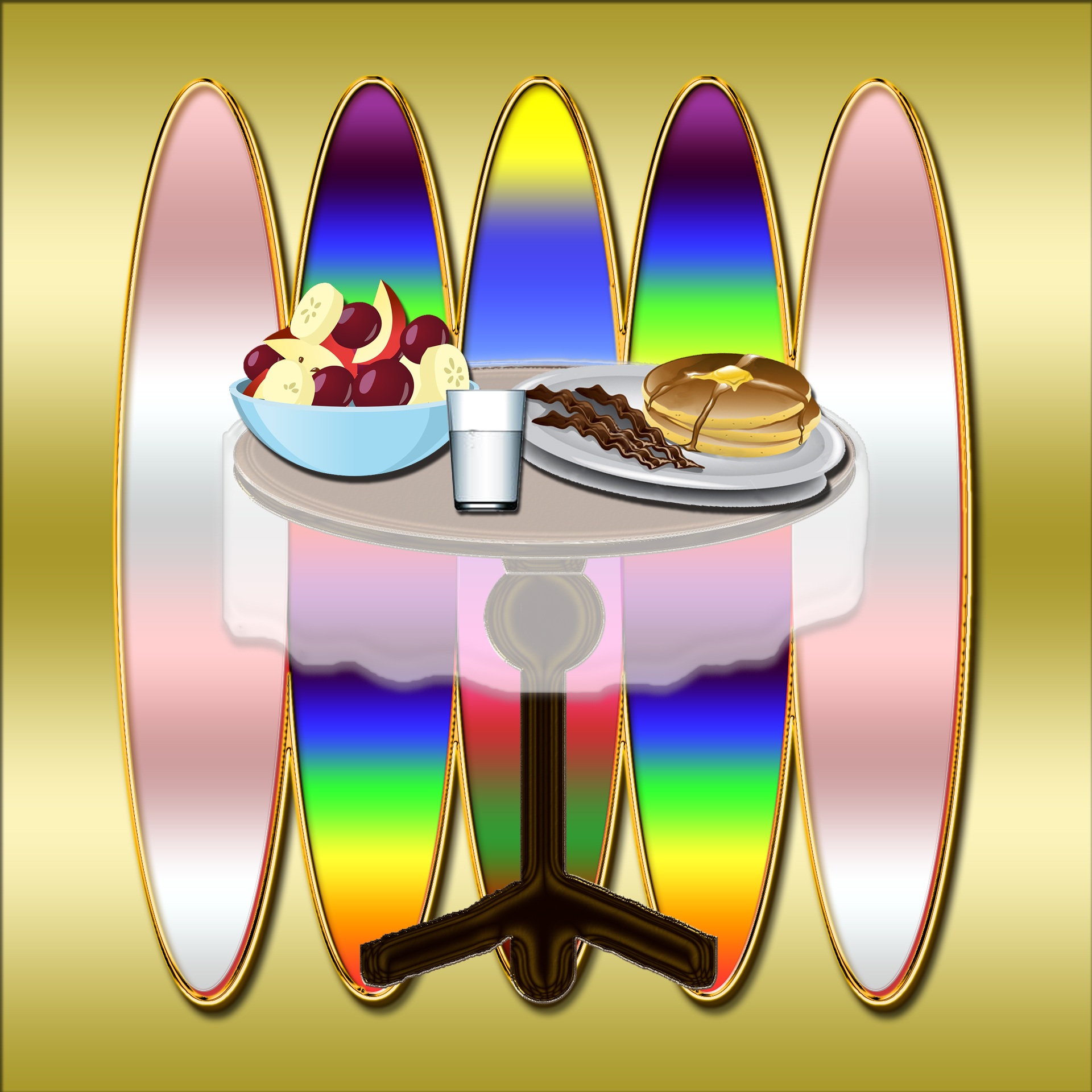 Food table drawing free image download