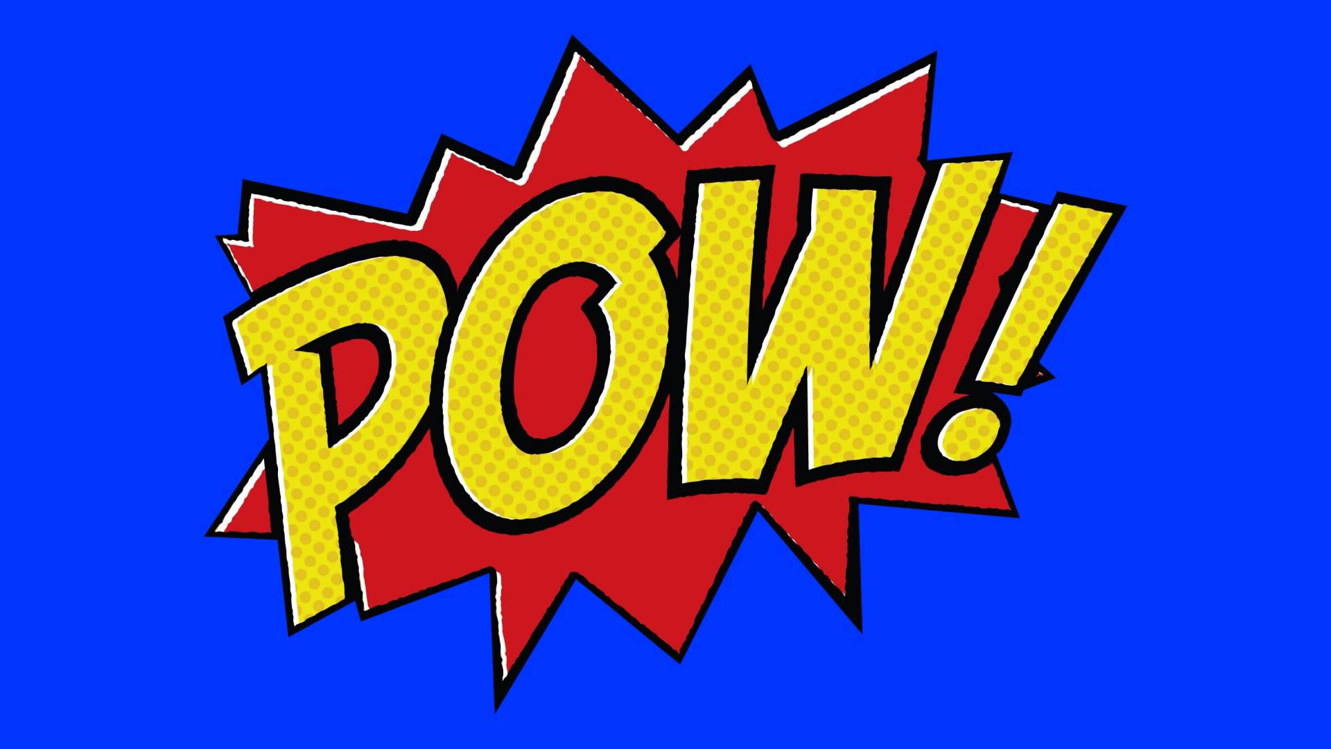 Comic POW! Sign clipart free image download