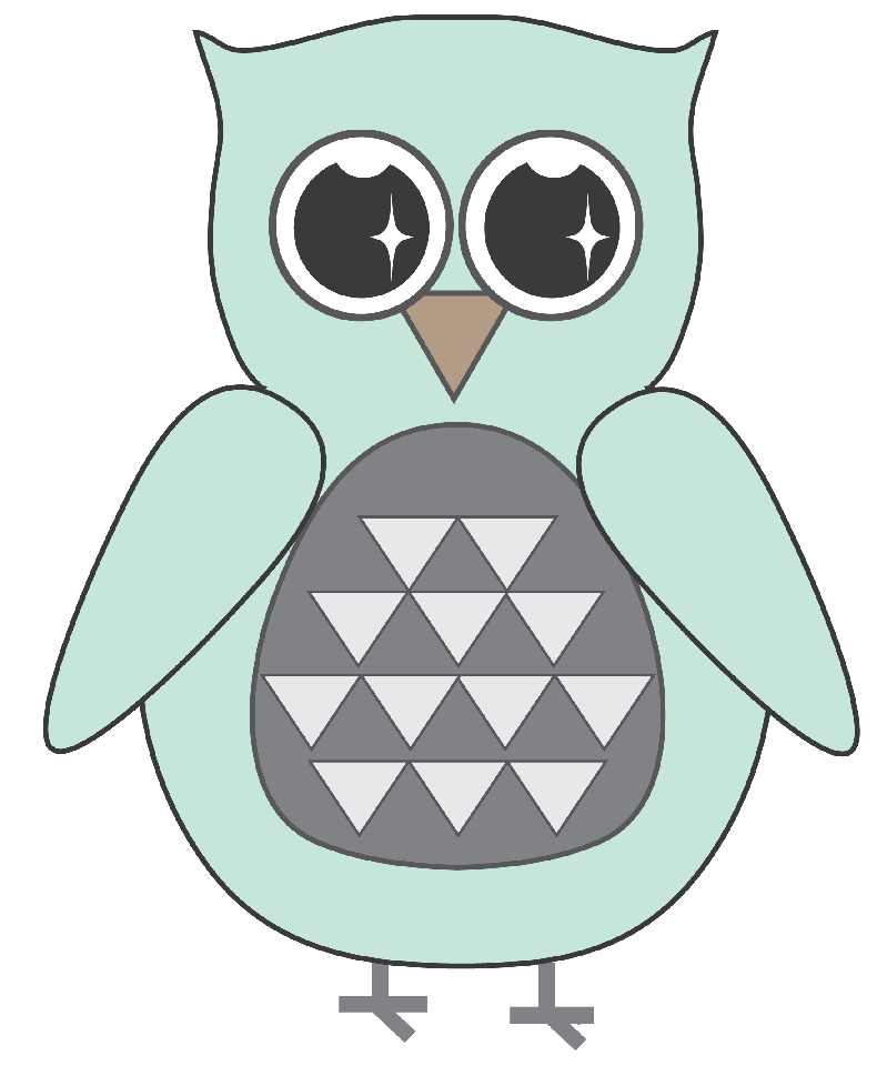 Blue cute owl drawing free image download